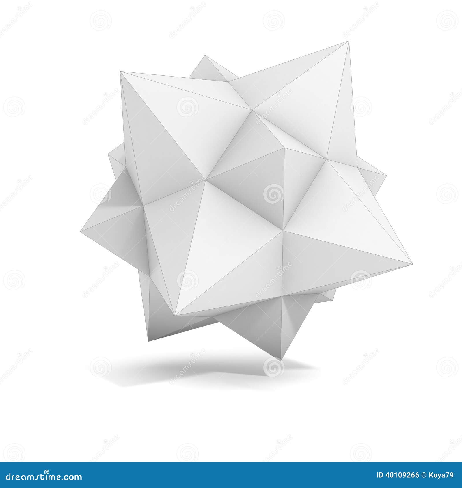 Abstract Geometric 3d Object Stock Illustration - Illustration of ...