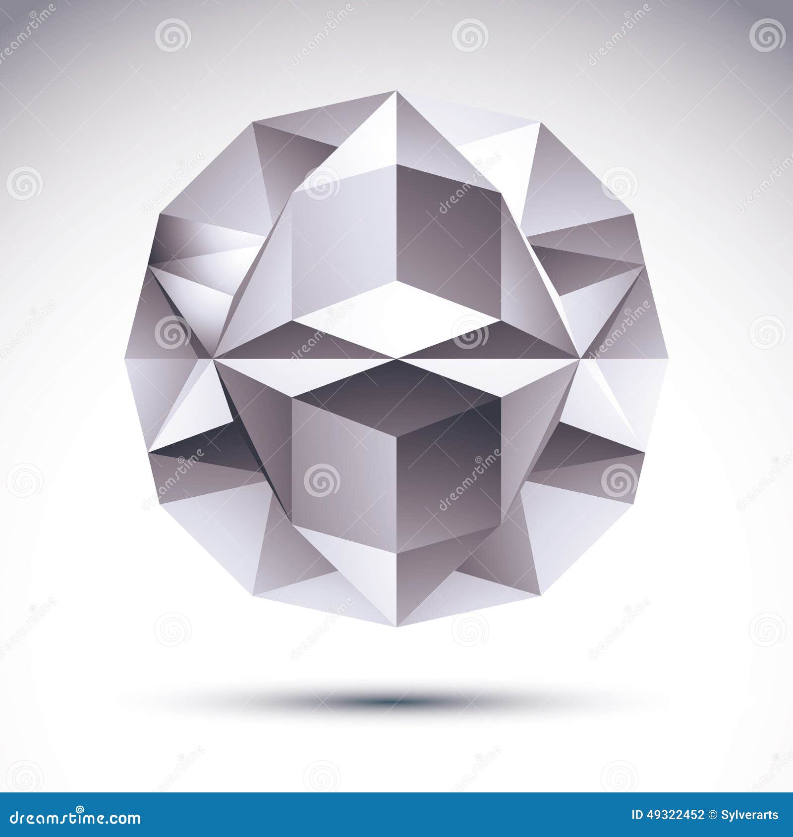 Abstract Geometric 3D Object, Vector Illustration, Clear Eps 8. Stock ...