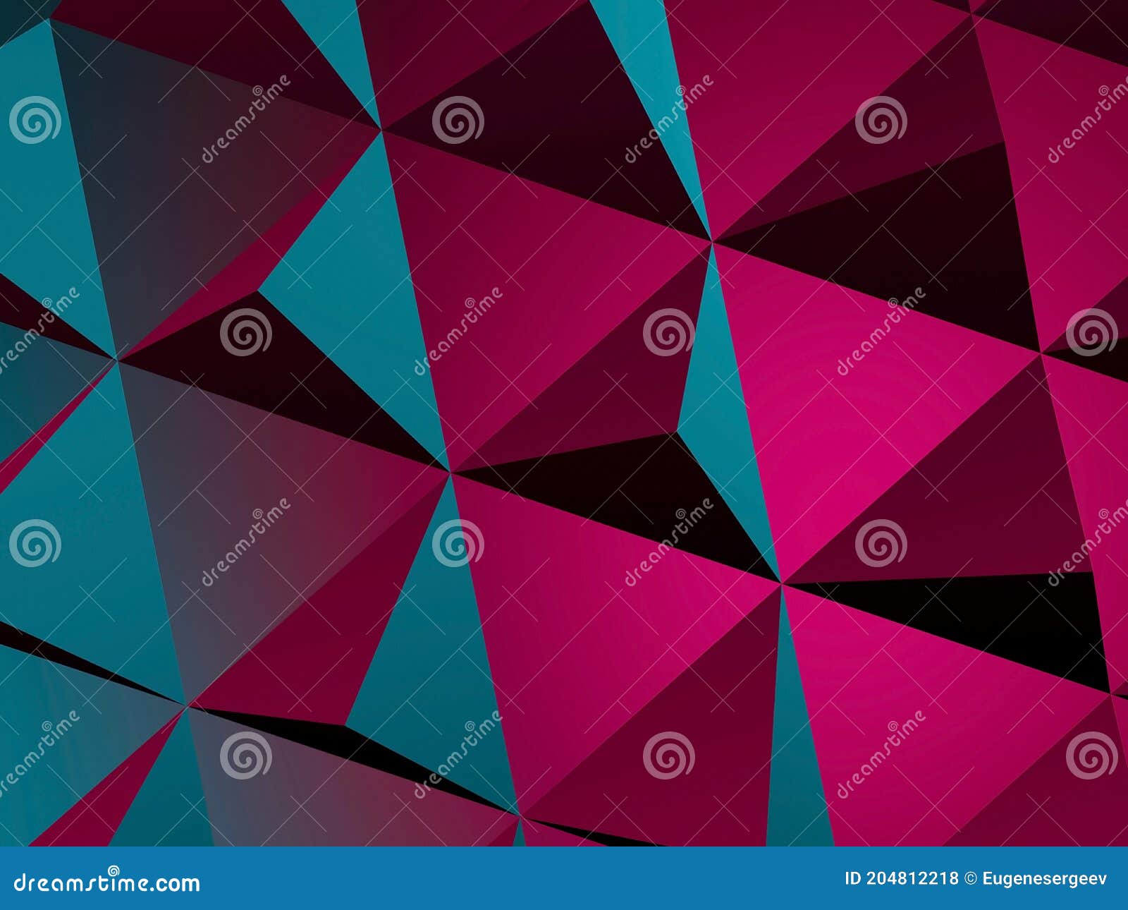 Abstract Geometric 3d Pattern, Parametric Structure Stock Illustration ...