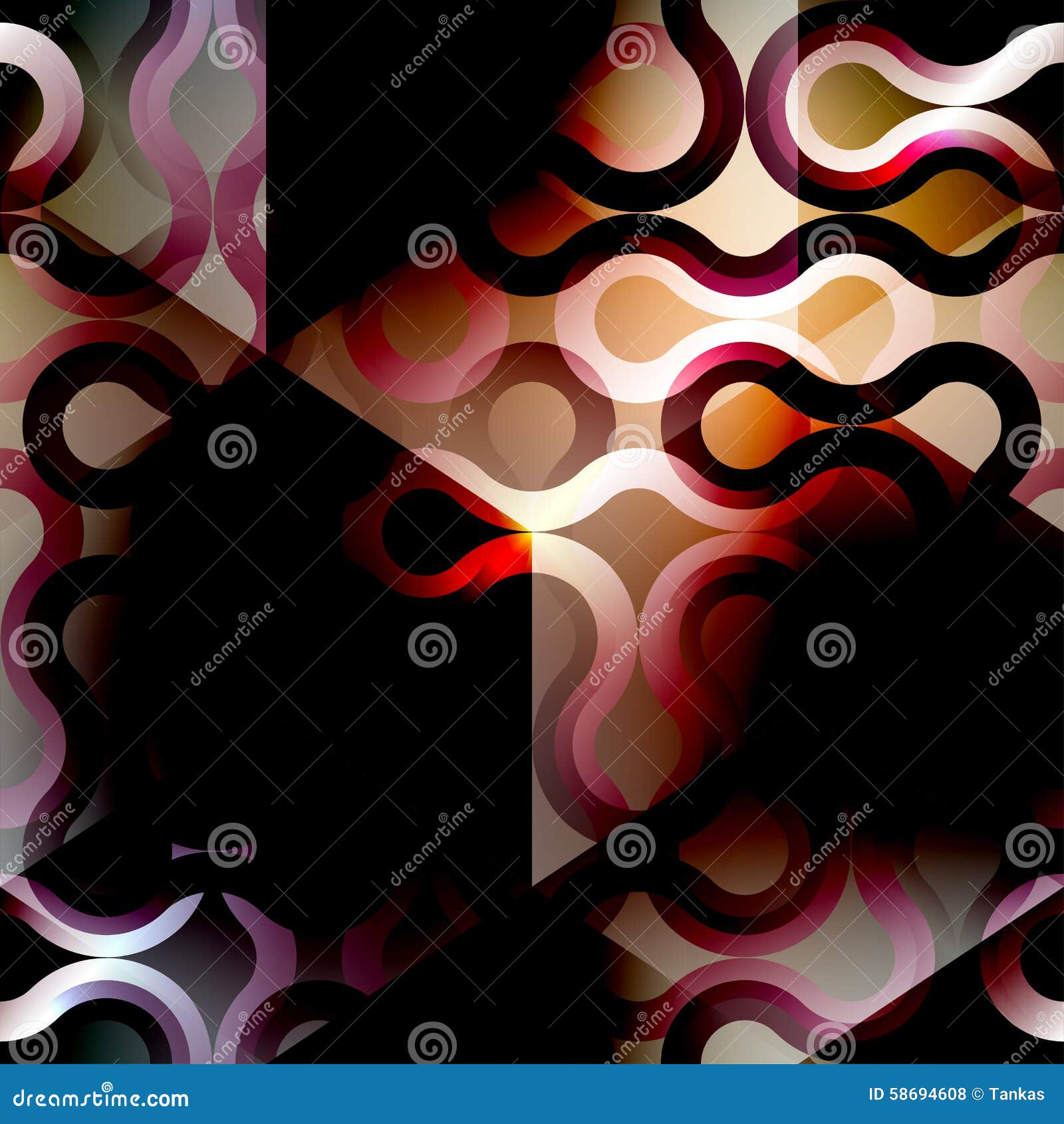 Abstract Geometric Dark Pattern Stock Vector - Illustration of curve ...