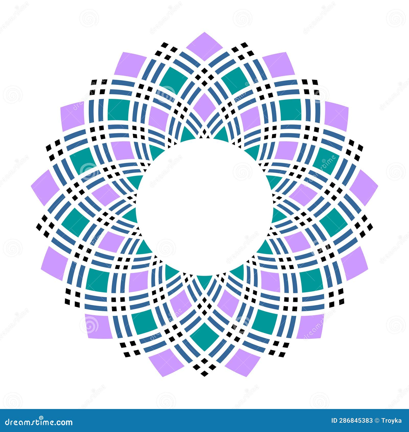 Abstract Geometric Decorative Circle Radial Pattern Stock Vector ...