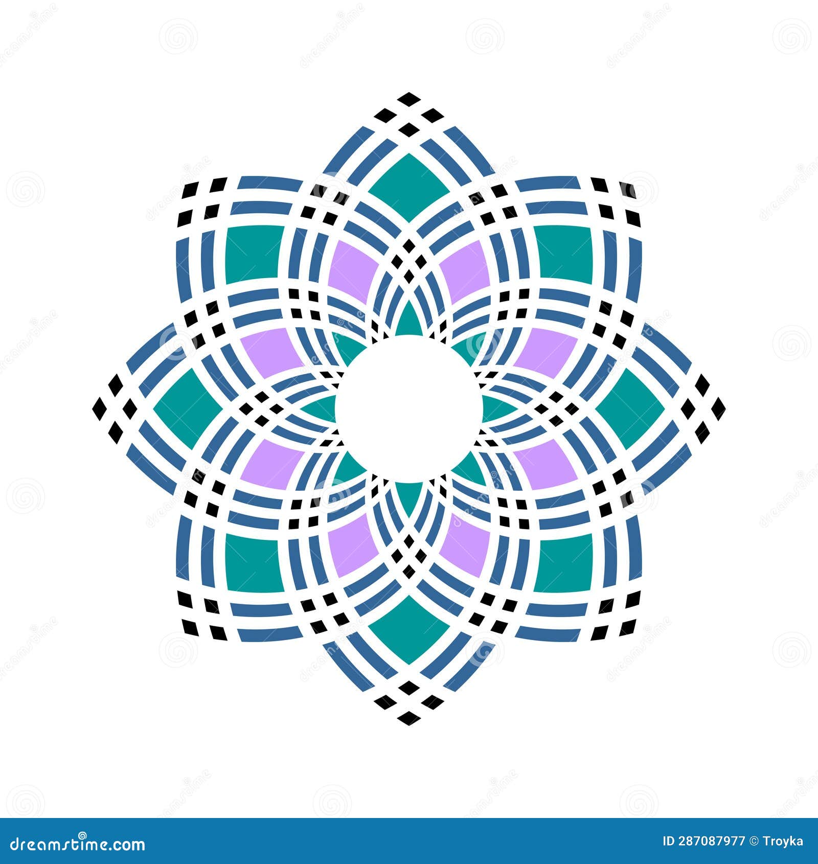 Abstract Geometric Decorative Circle Radial Pattern. Stock Illustration ...
