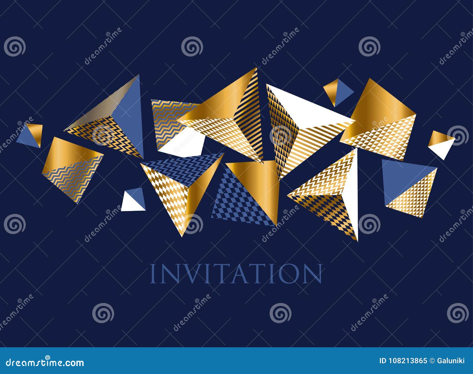 Abstract Geometric Design Element for Card, Stock Vector - Illustration ...