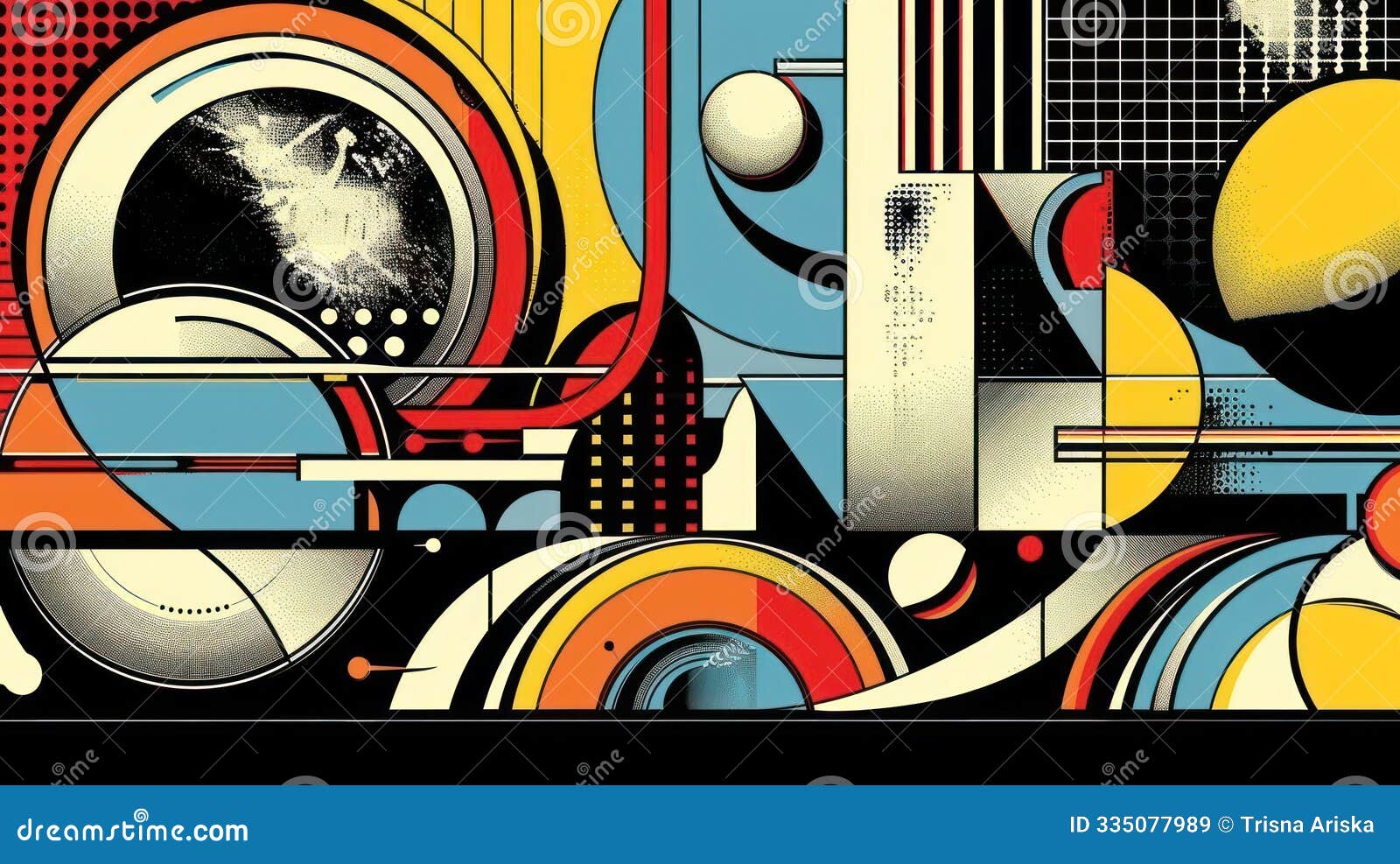 Abstract Geometric Design Featuring Vibrant Colors and Shapes, Creating ...