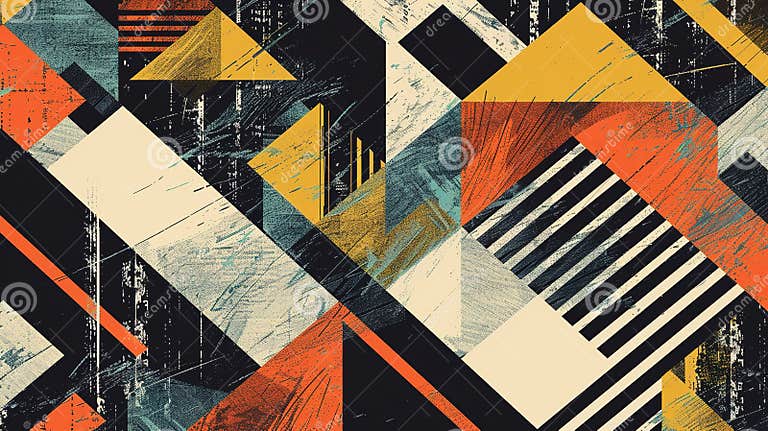 Abstract Geometric Design Featuring Vibrant Colors and Sharp Angles in ...