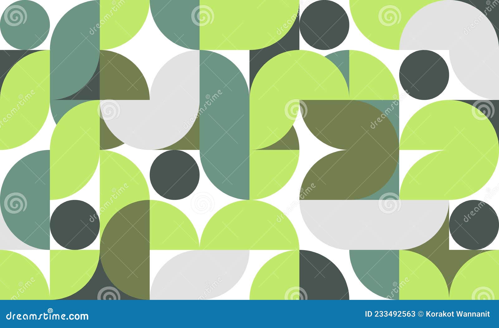 Abstract Geometric Abstract Design of Green Colors Template. Simple ...