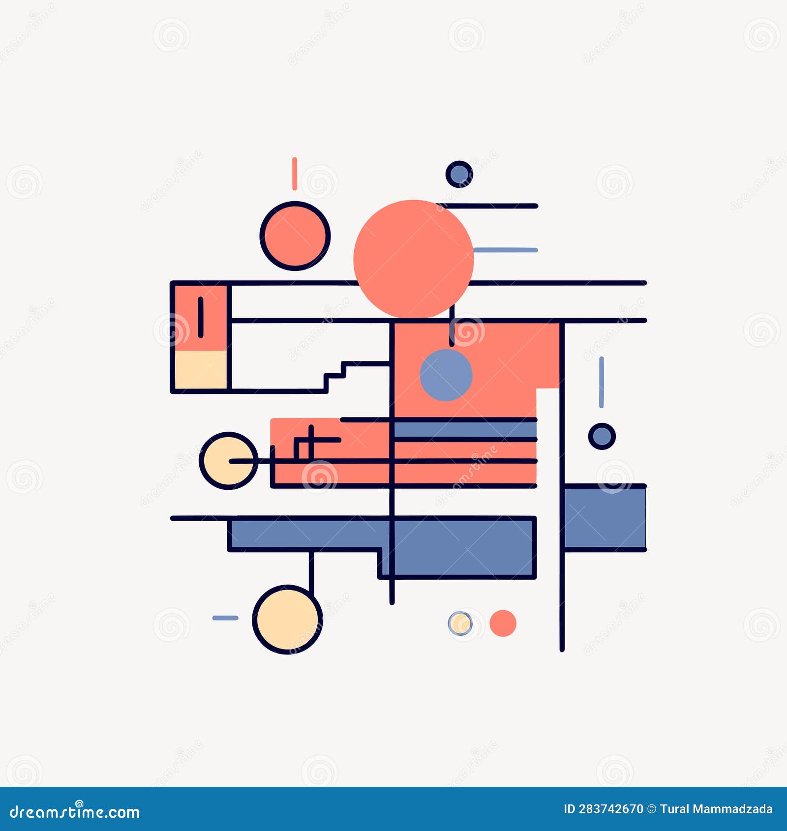 Vector a Minimalist Abstract Geometric Design on a Clean White ...