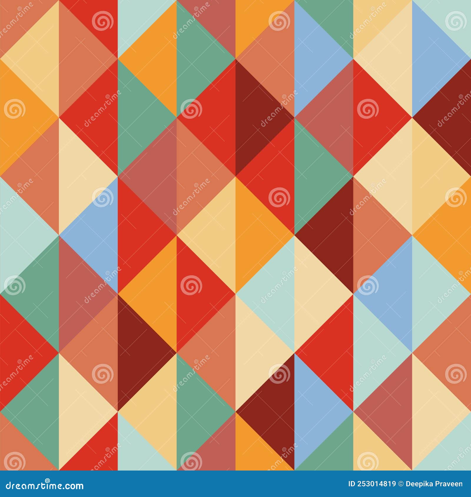 Abstract Geometric Diamond Shaped Seamless Pattern Stock Vector ...