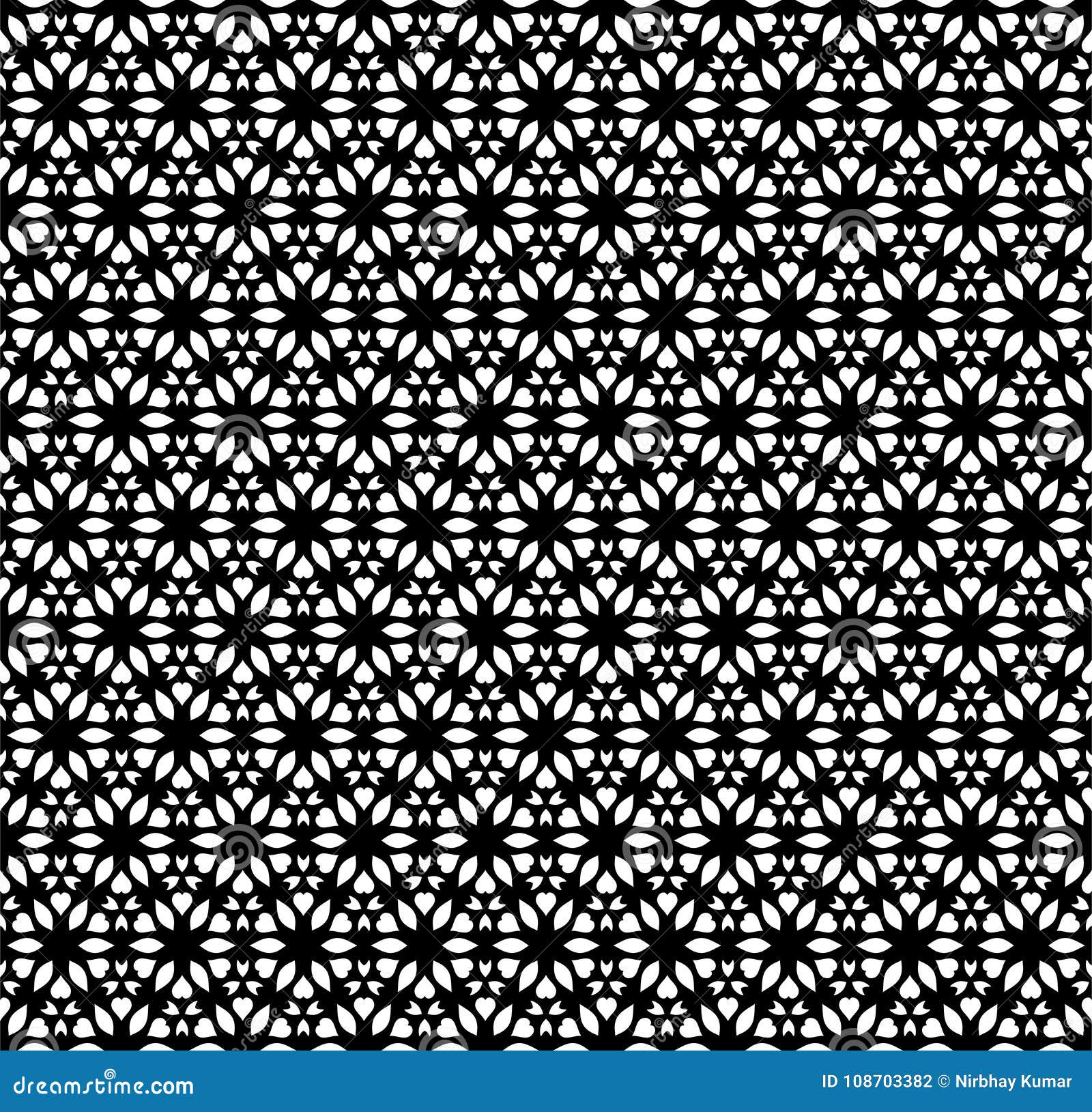 Abstract Geometric Dot and Curve Seamless Pattern Design Stock Vector ...