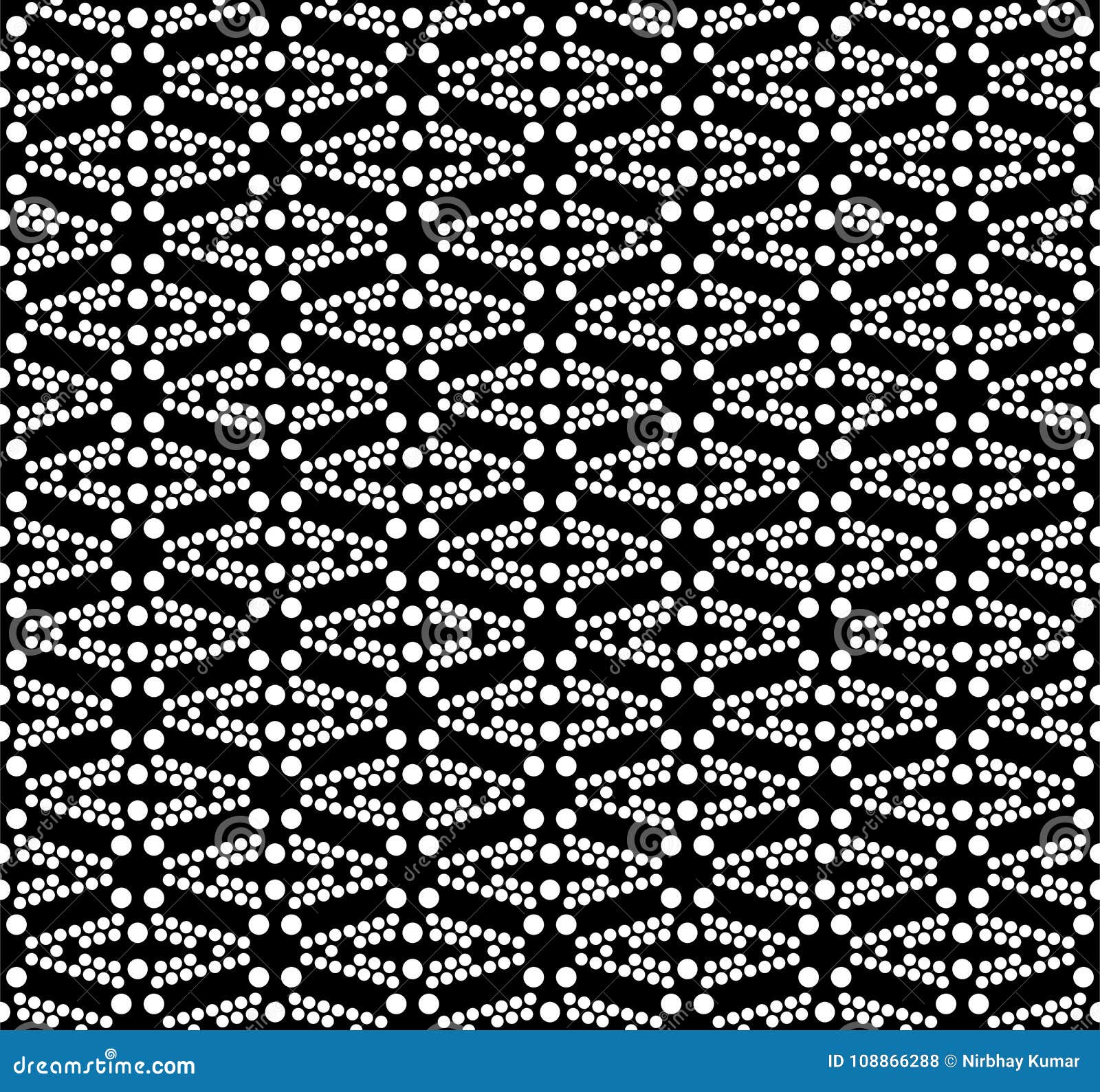 Abstract Geometric Dot and Curve Seamless Pattern Design Stock Vector ...