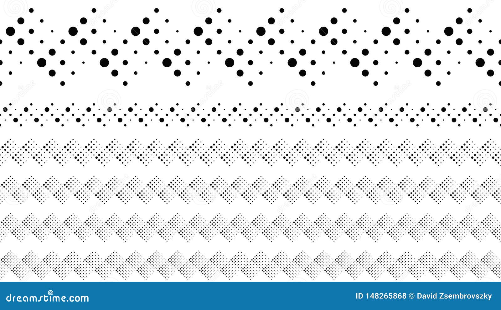 Abstract Geometric Dotted Pattern Text Divider Set Stock Vector ...