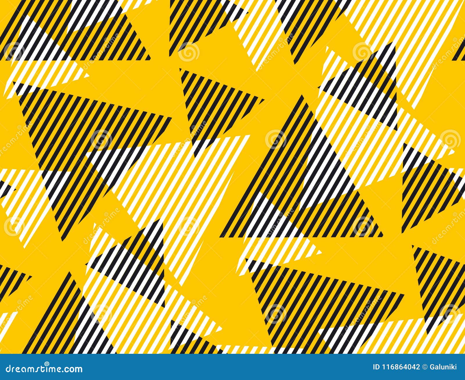 Abstract Geometric Dynamic Triangle and Stripe Seamless Pattern. Stock ...