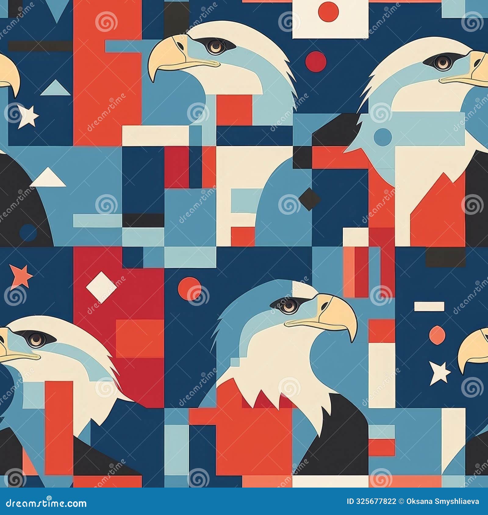 Abstract Geometric Eagle Pattern Illustration Stock Photo - Image of ...