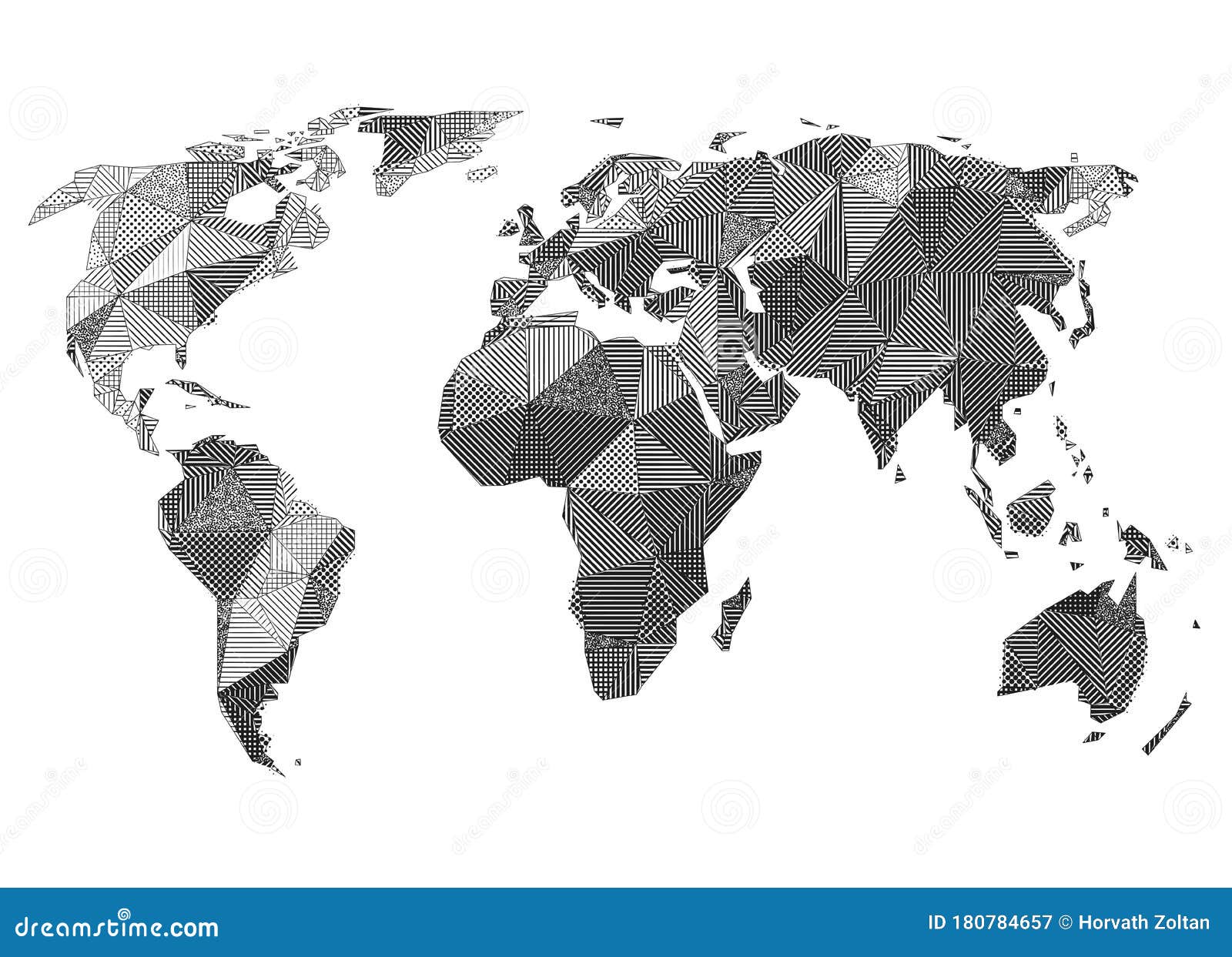 Abstract Geometric Earth Map Concept. Stock Vector - Illustration of ...