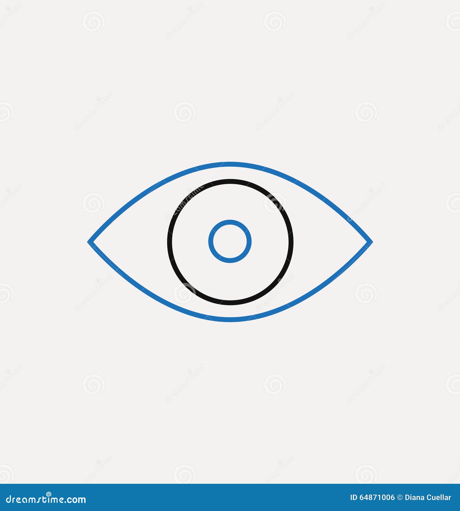 Abstract and geometric eye stock vector. Illustration of person - 64871006