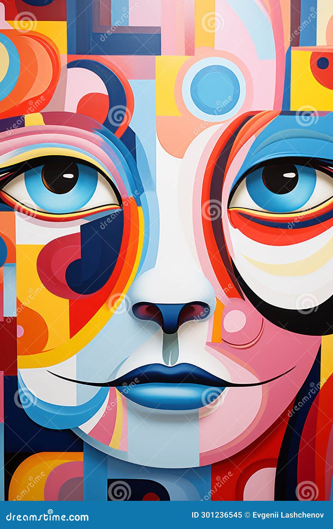 Abstract Geometric Face Art. AI Generation Stock Image - Image of ...