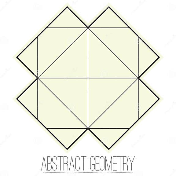 Abstract Geometric Figure with Square Stock Vector - Illustration of ...