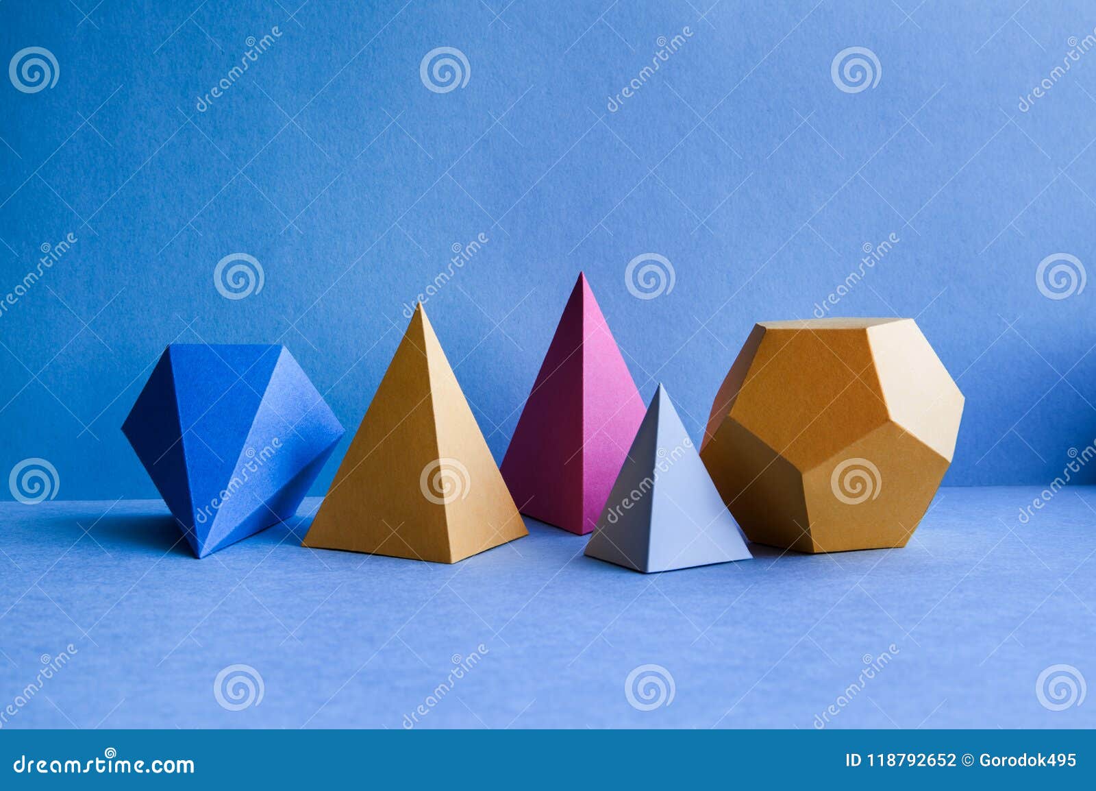 Abstract Geometric Figures. Three-dimensional Dodecahedron Pyramid ...