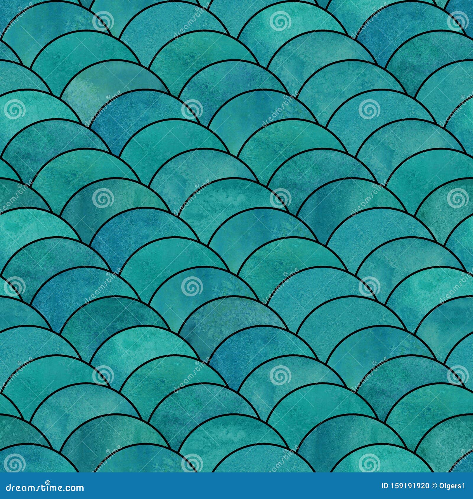 Geometric Fish Scales Pattern Vector Illustration | CartoonDealer.com ...