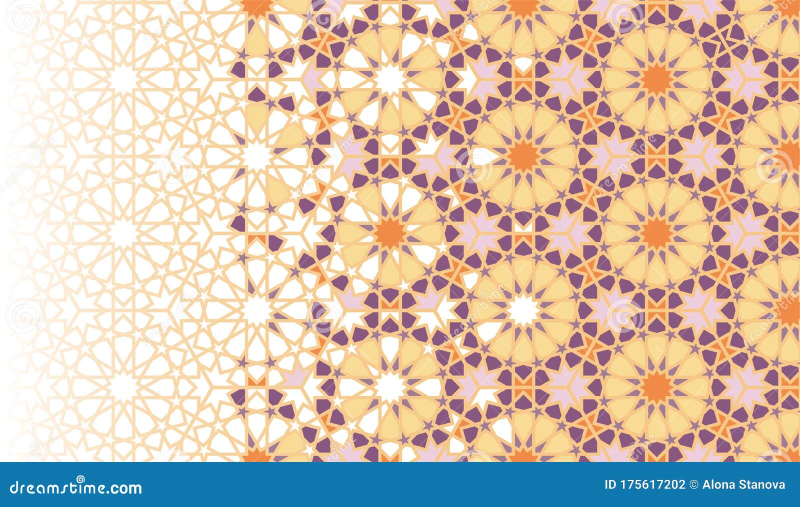 Abstract Geometric Flowers Repeating Vector Border. Stock Vector ...