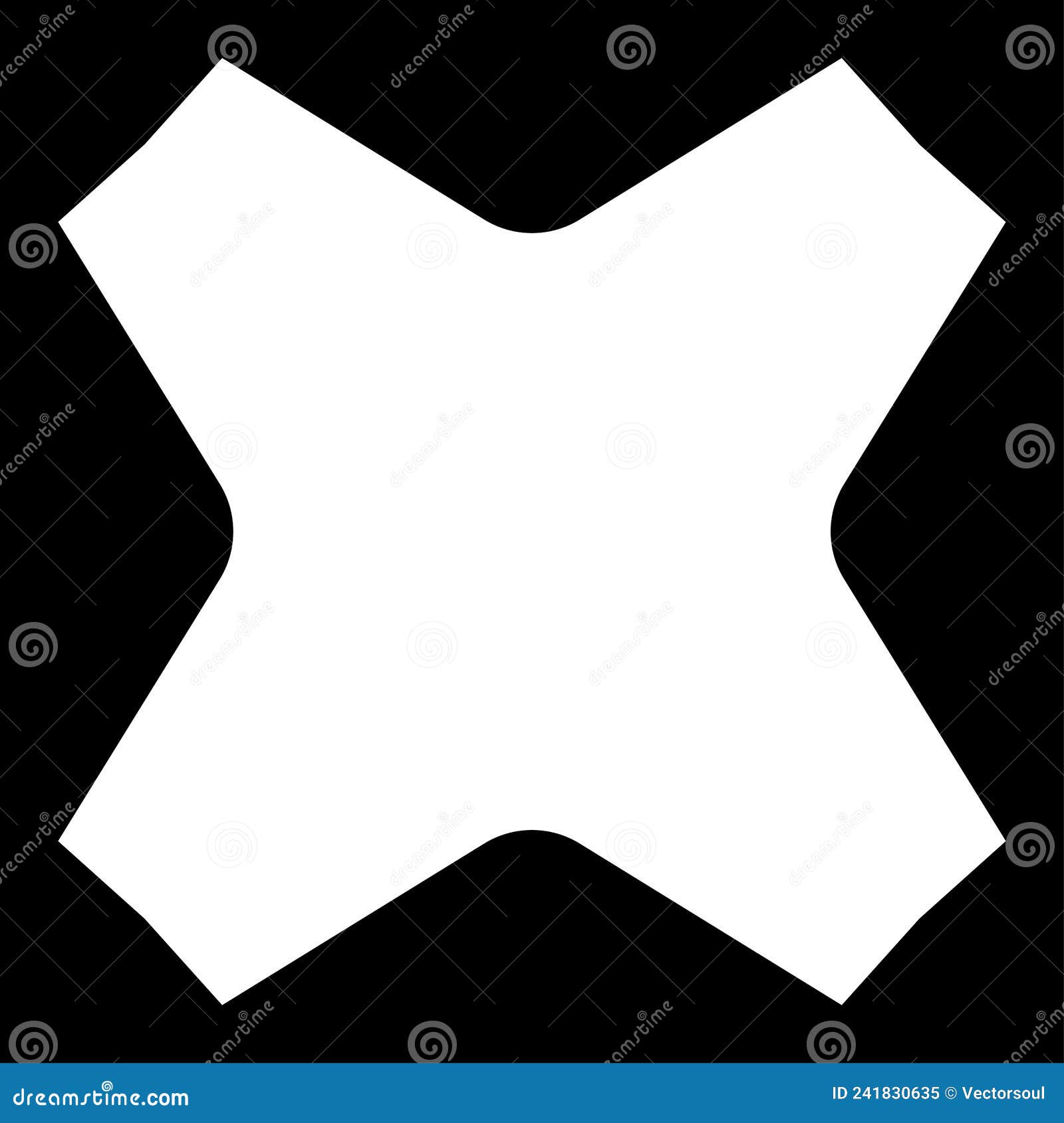 Abstract Geometric Form, Shape. Distorted, Deformed Patch Element Stock ...