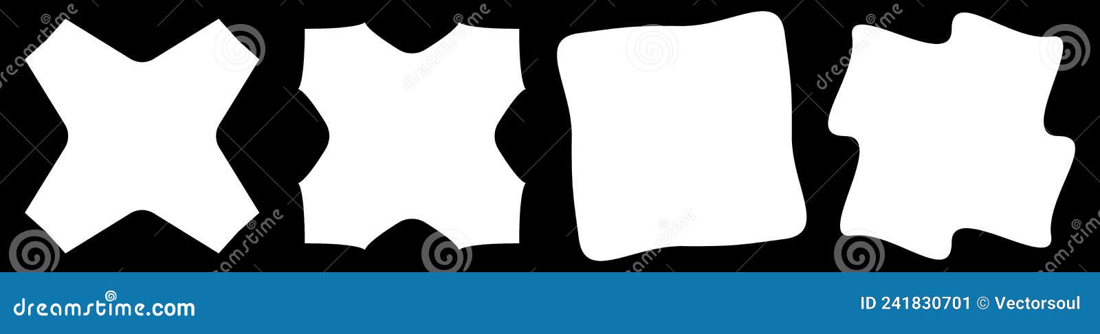 Abstract Geometric Form, Shape. Distorted, Deformed Patch Element Stock ...