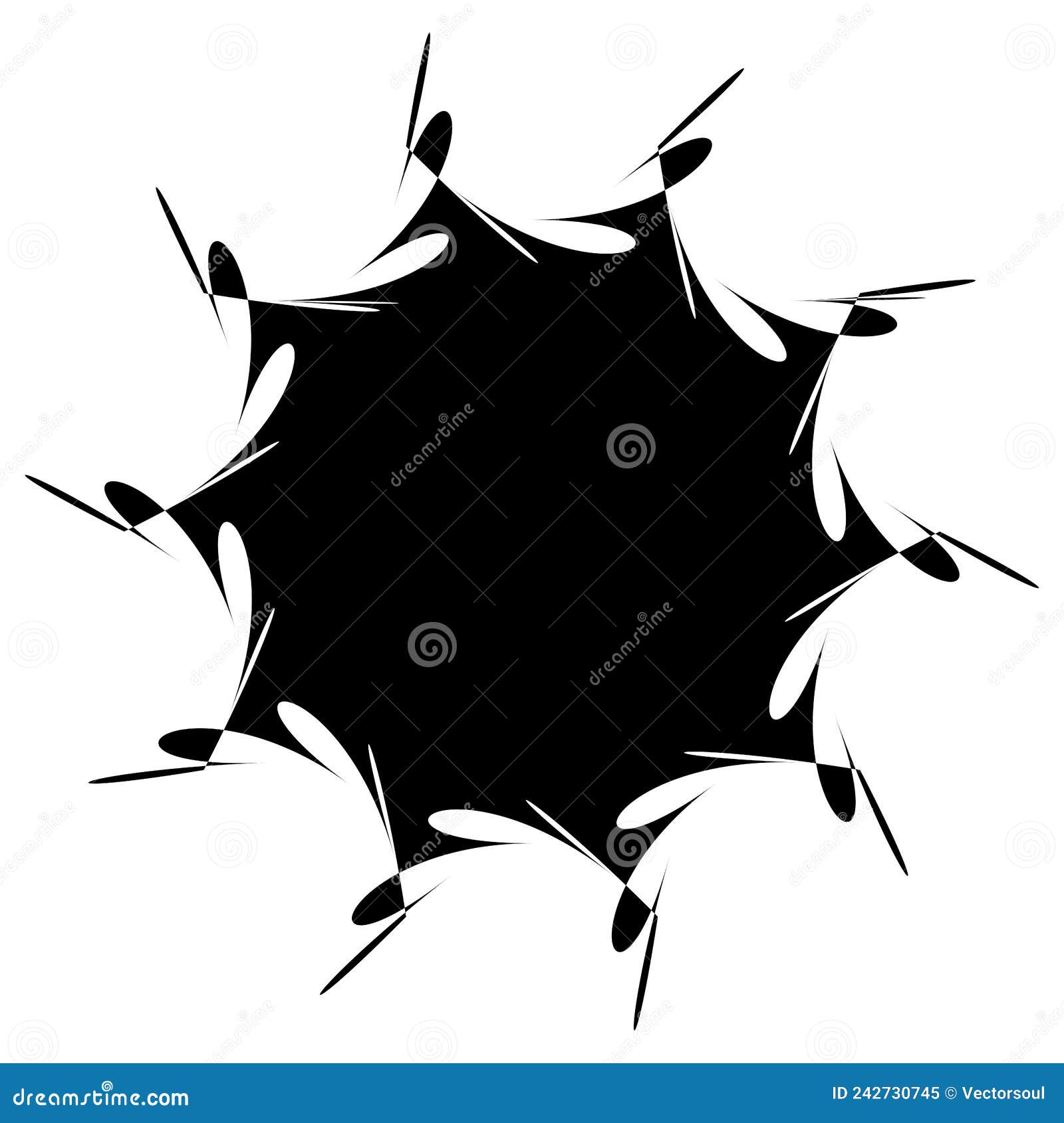 Abstract Geometric Form, Shape. Distorted, Deformed Patch Element Stock ...