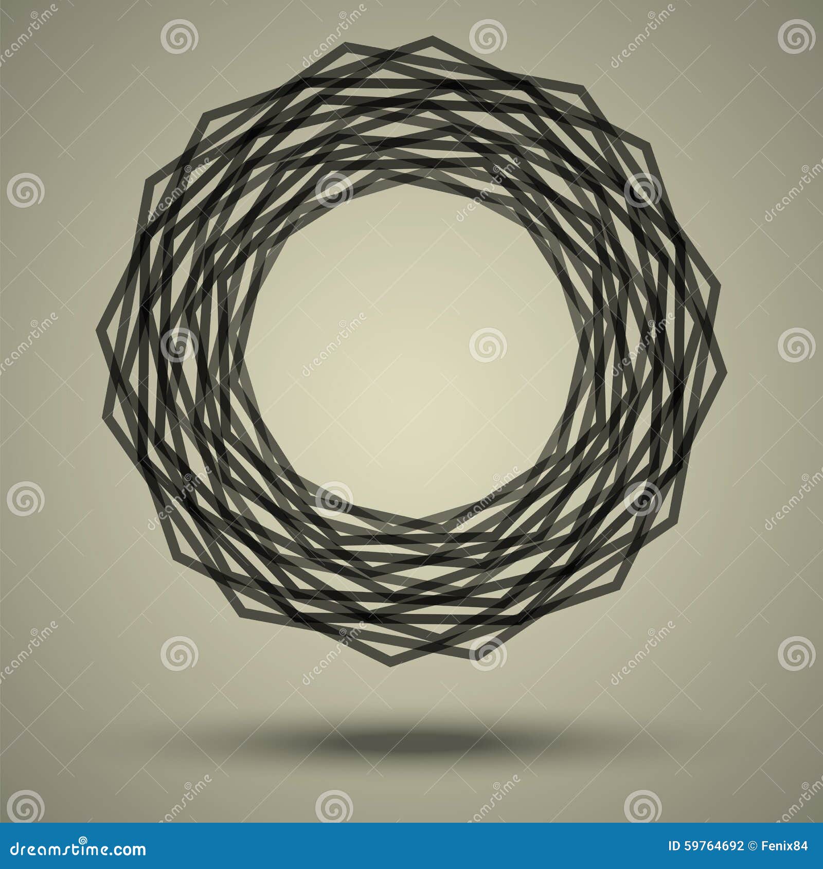 Abstract Geometric Frame of Polygons Stock Vector - Illustration of ...