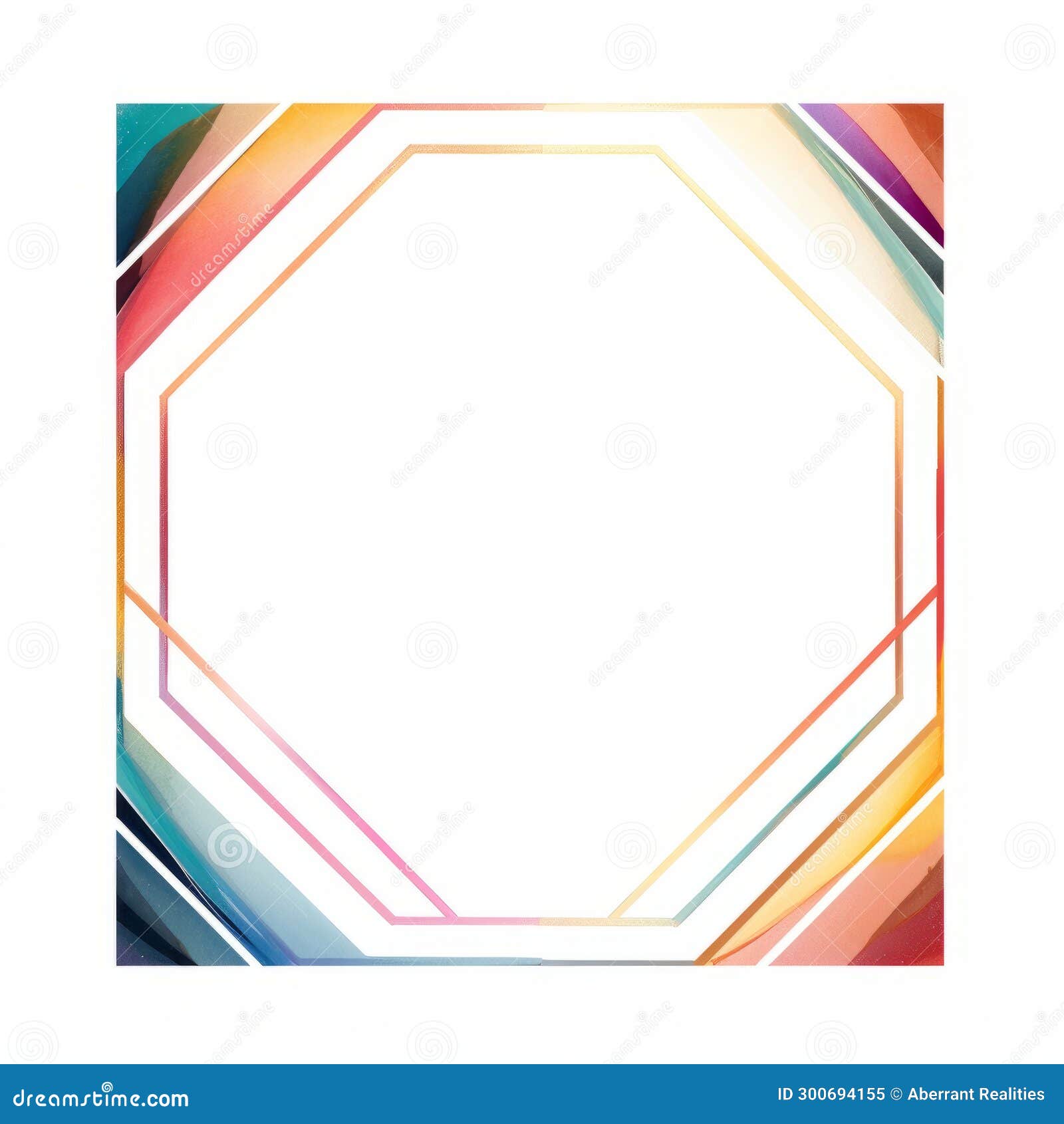 Abstract Geometric Frame with a White Background Stock Illustration ...