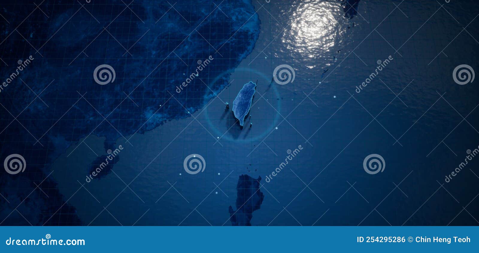 Abstract Geometric Futuristic Concept 3d Map of Taiwan with Borders As ...