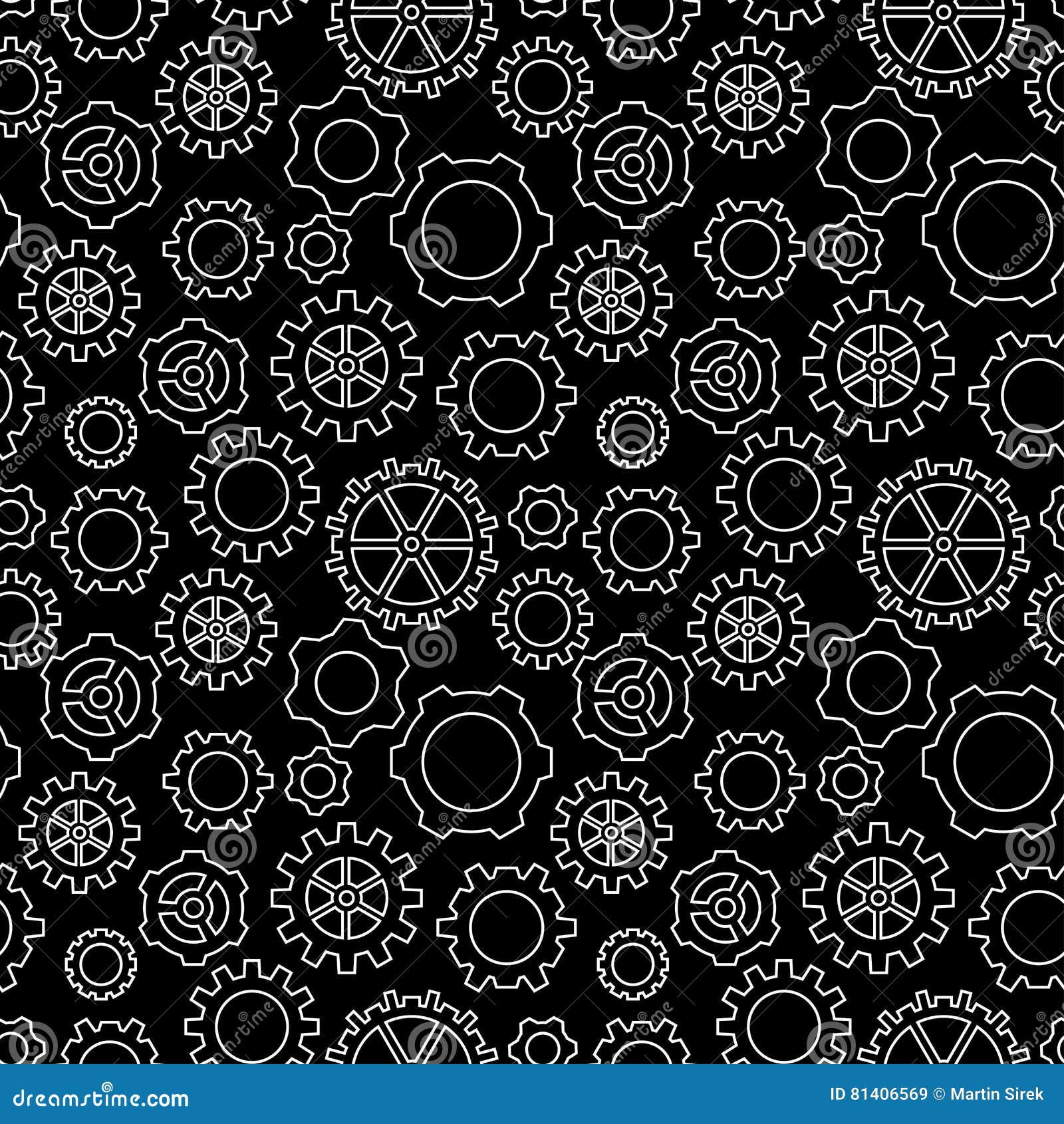 Abstract Geometric Gear Black and White Graphic Design Cog Wheel ...