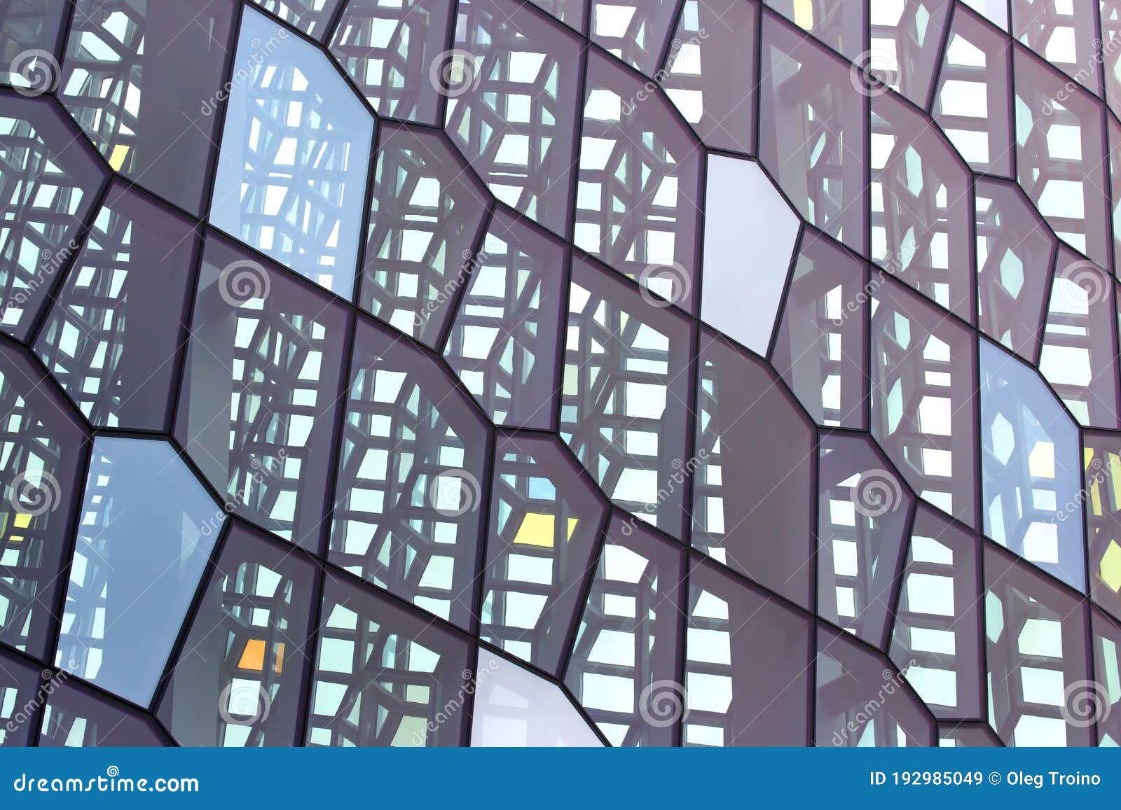 Abstract Geometric Glass Facade of the Building Stock Image - Image of ...