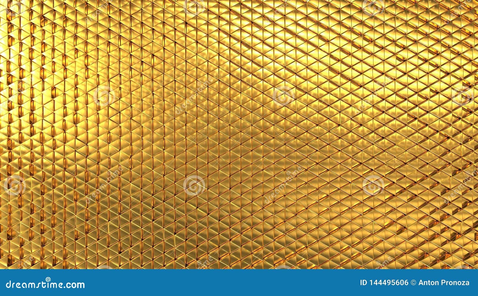 Abstract Geometric Gold Background from Small Triangles Stock ...