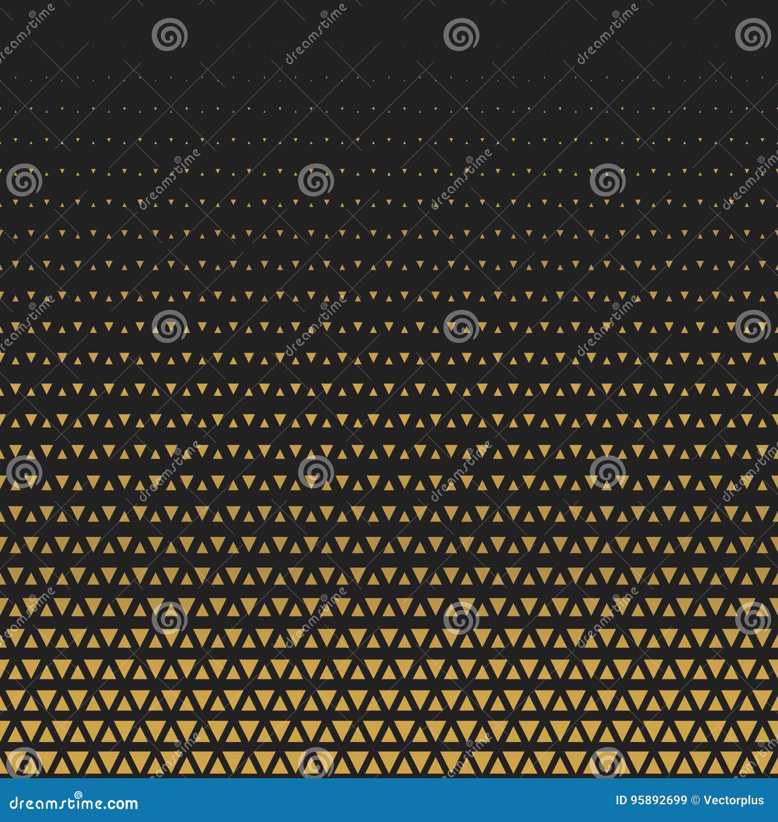 Abstract Geometric Gold Triangle Halftone Retro Vintage Seamless ...