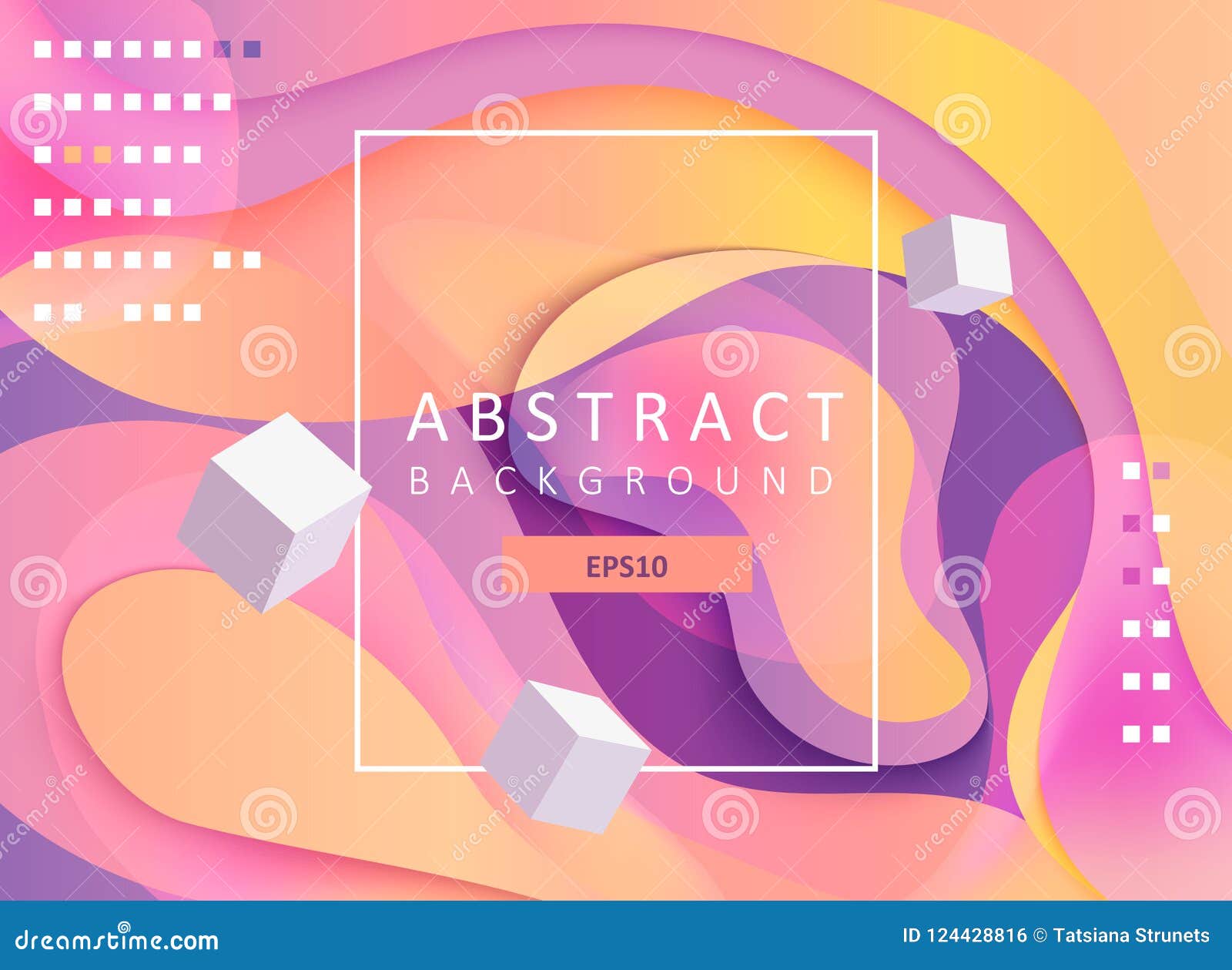 Abstract Geometric Gradient Background with Cubes. Stock Vector - Illustration of bright, design ...