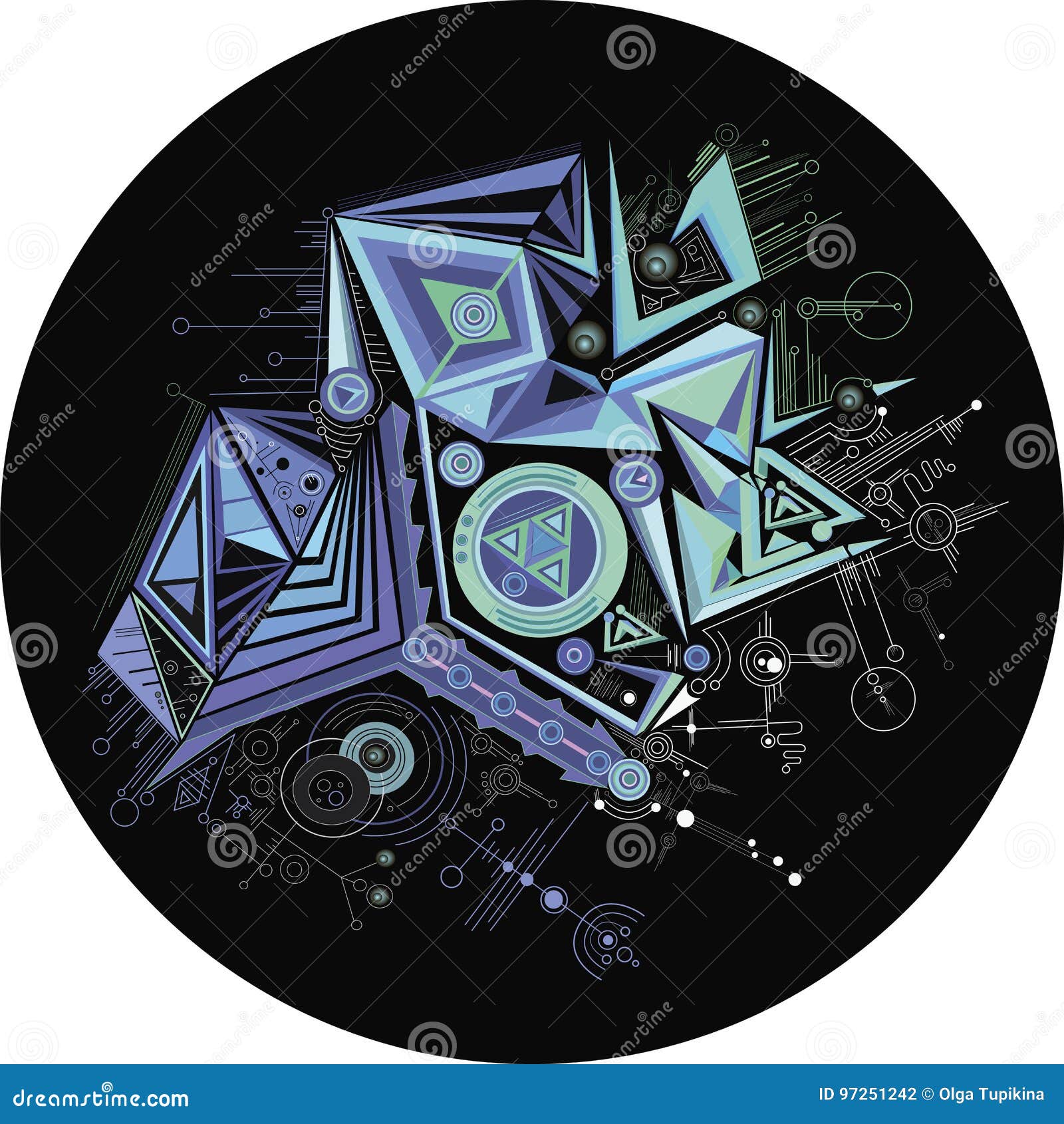 Abstract, Geometric, Graphic, Cyber Color Background, Line Stock Vector ...