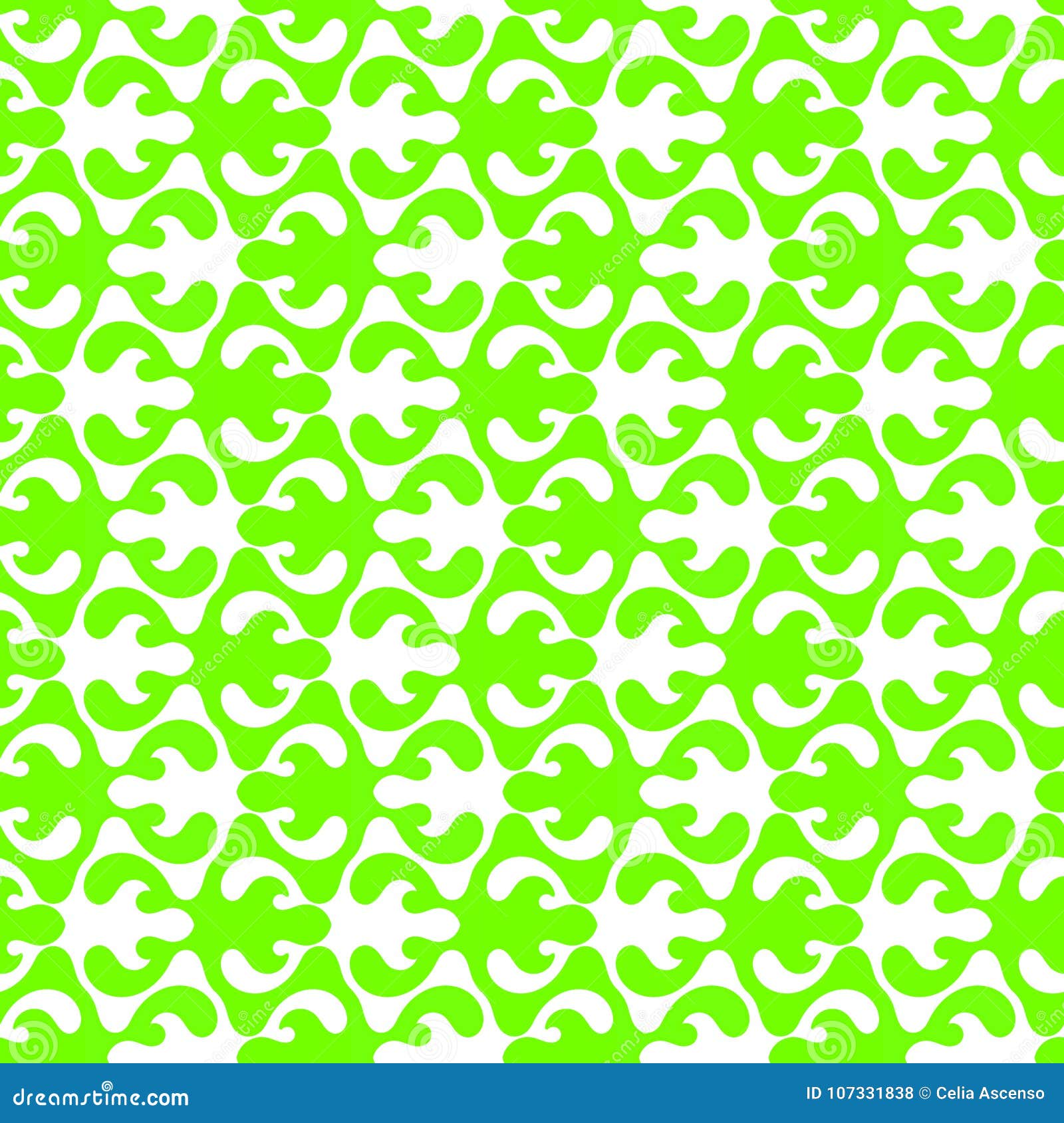 Grass Garden Geometric Seamless Pattern Stock Illustration ...