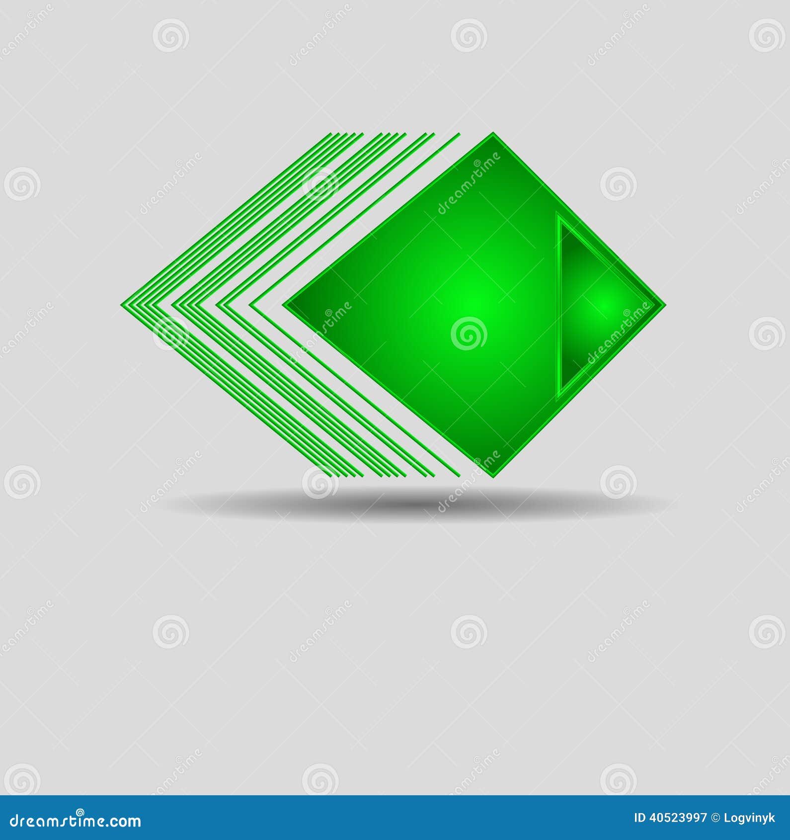 Abstract Geometric Green Triangle Pattern Stock Illustration ...