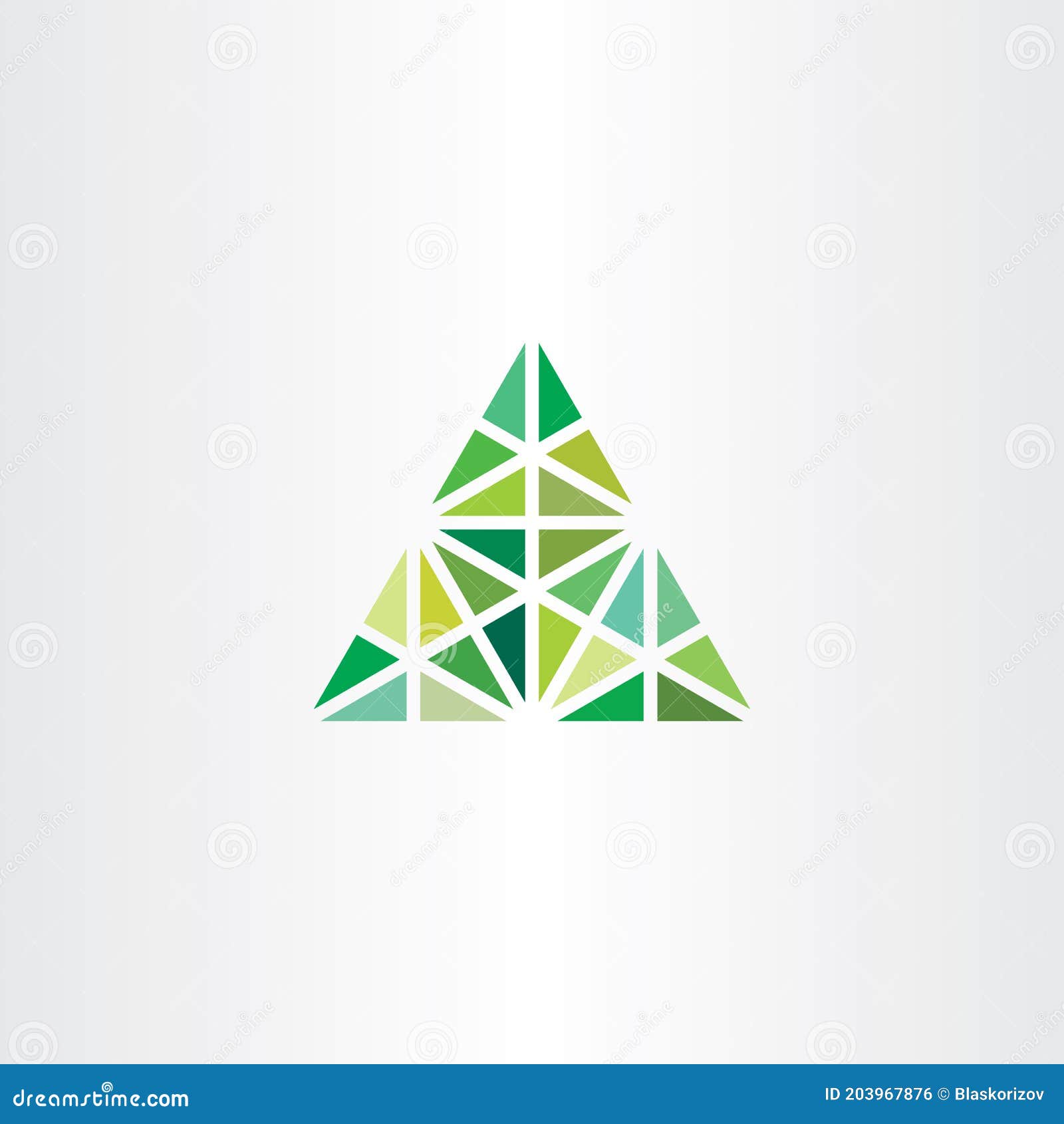 Abstract Geometric Green Triangle Vector Icon Stock Vector ...