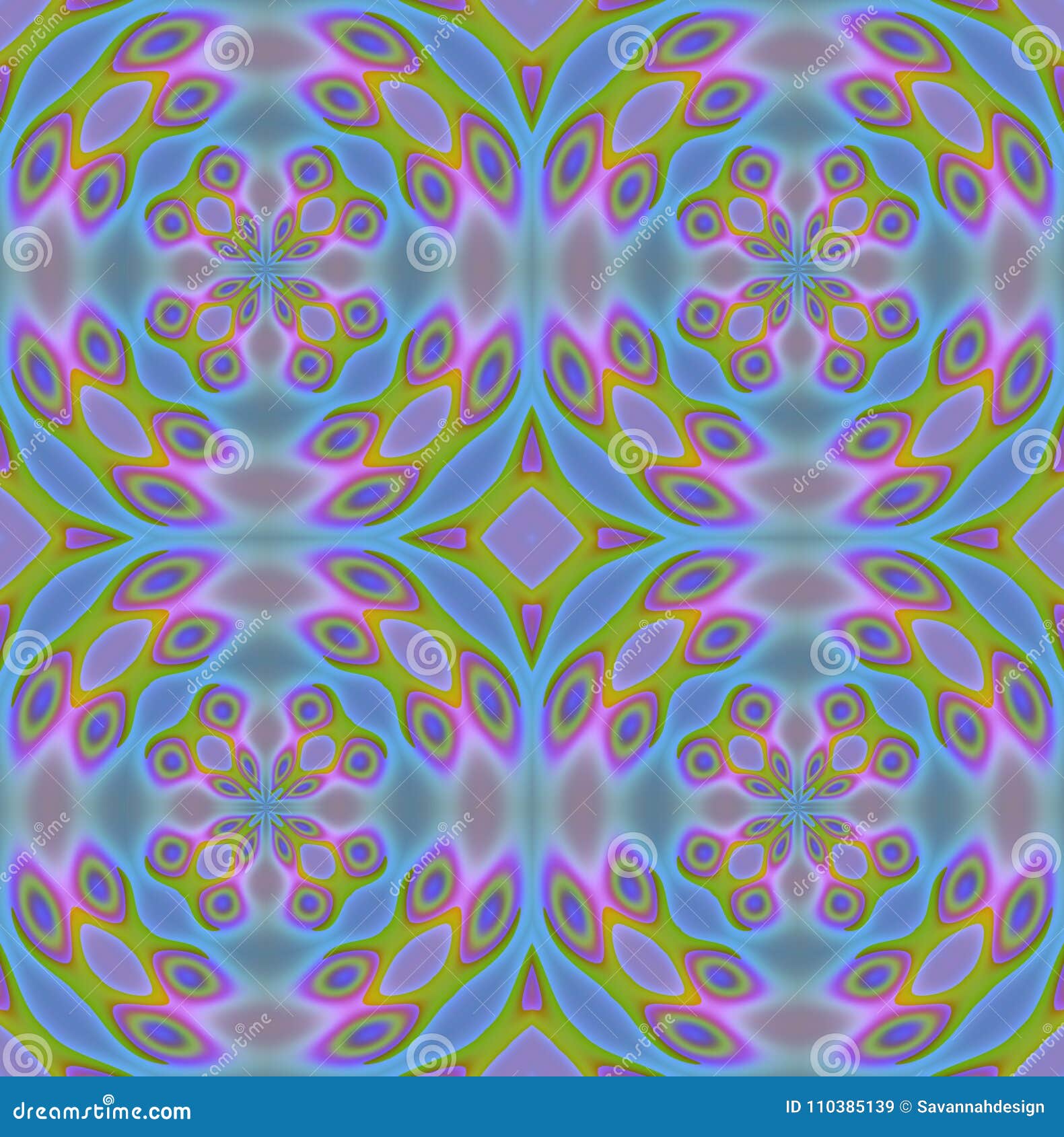 Seamless Regular Circle Pattern Blue Purple Green Stock Illustration ...