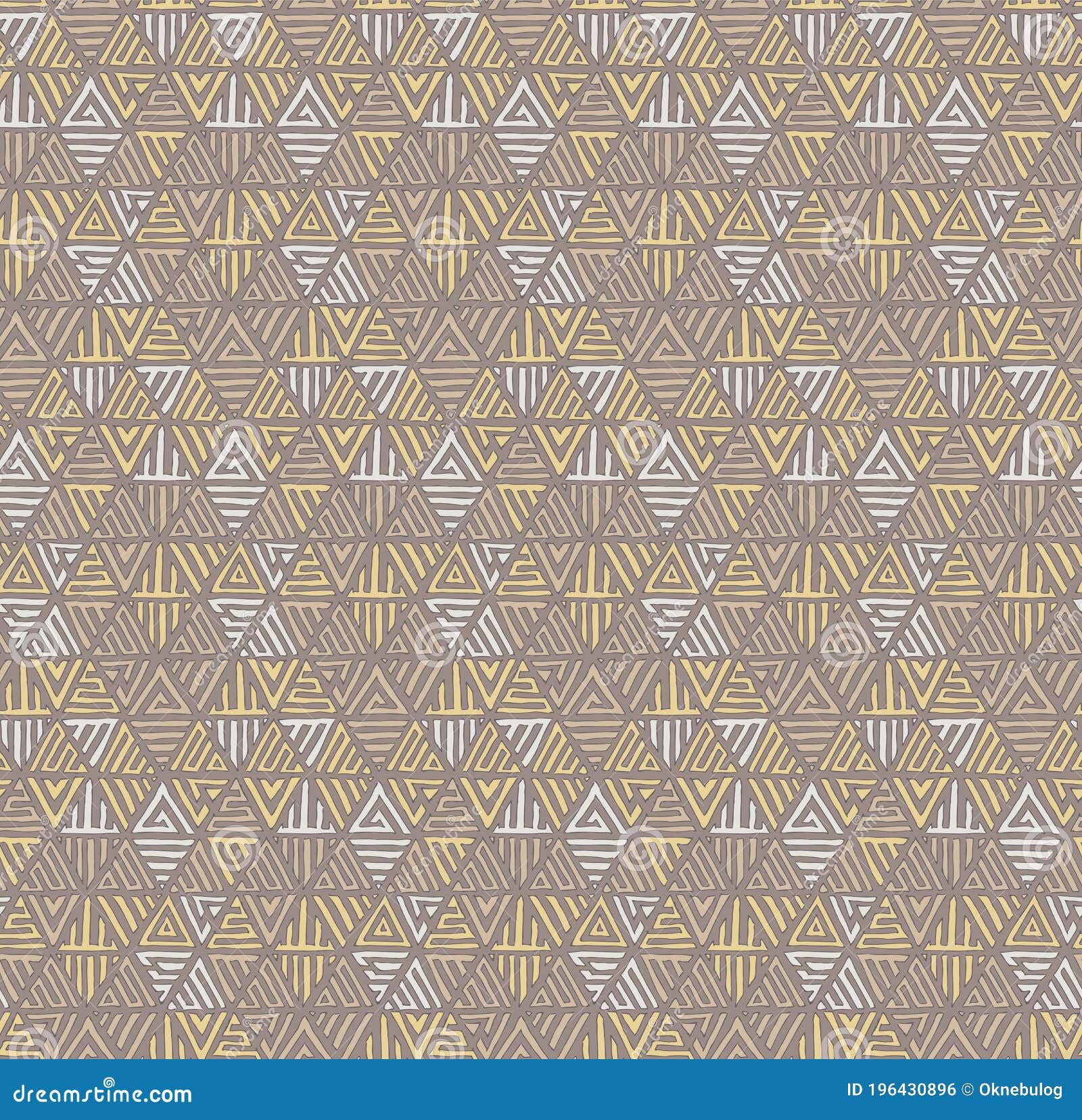 Abstract Geometric Freaky Triangles Seamless Pattern. Vector Doodle Illustration Stock Vector ...