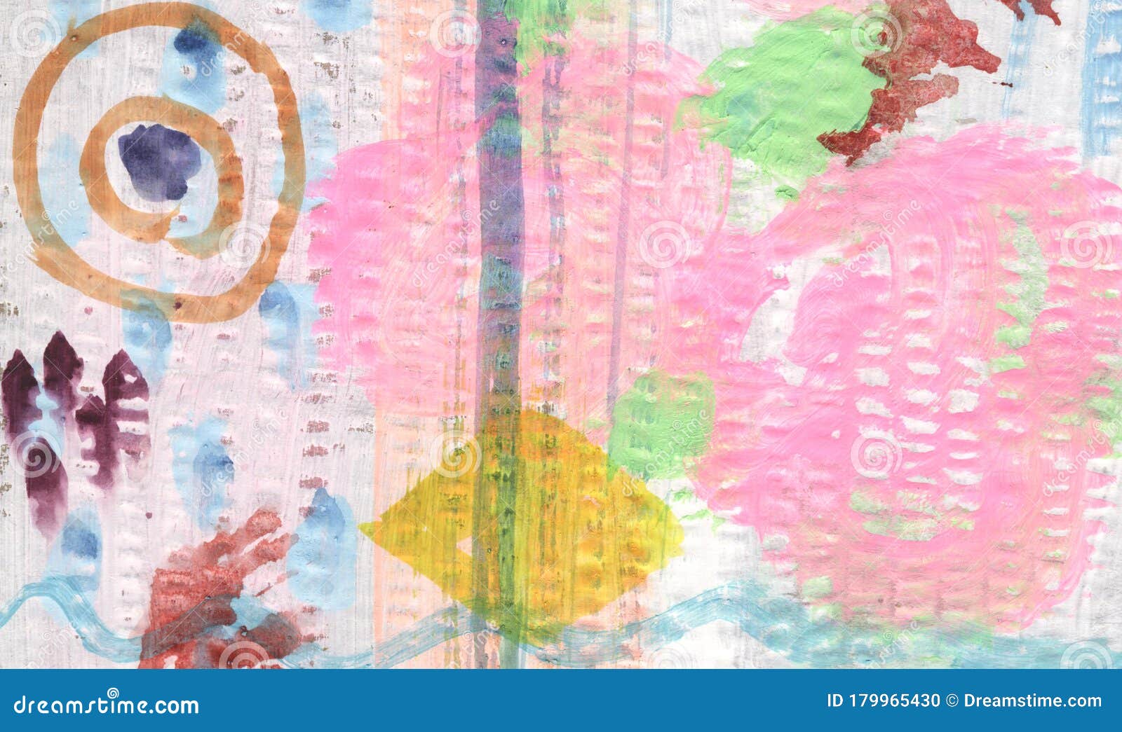 Abstract Geometric Hand Drown Watercolor Stock Photo - Image of design ...