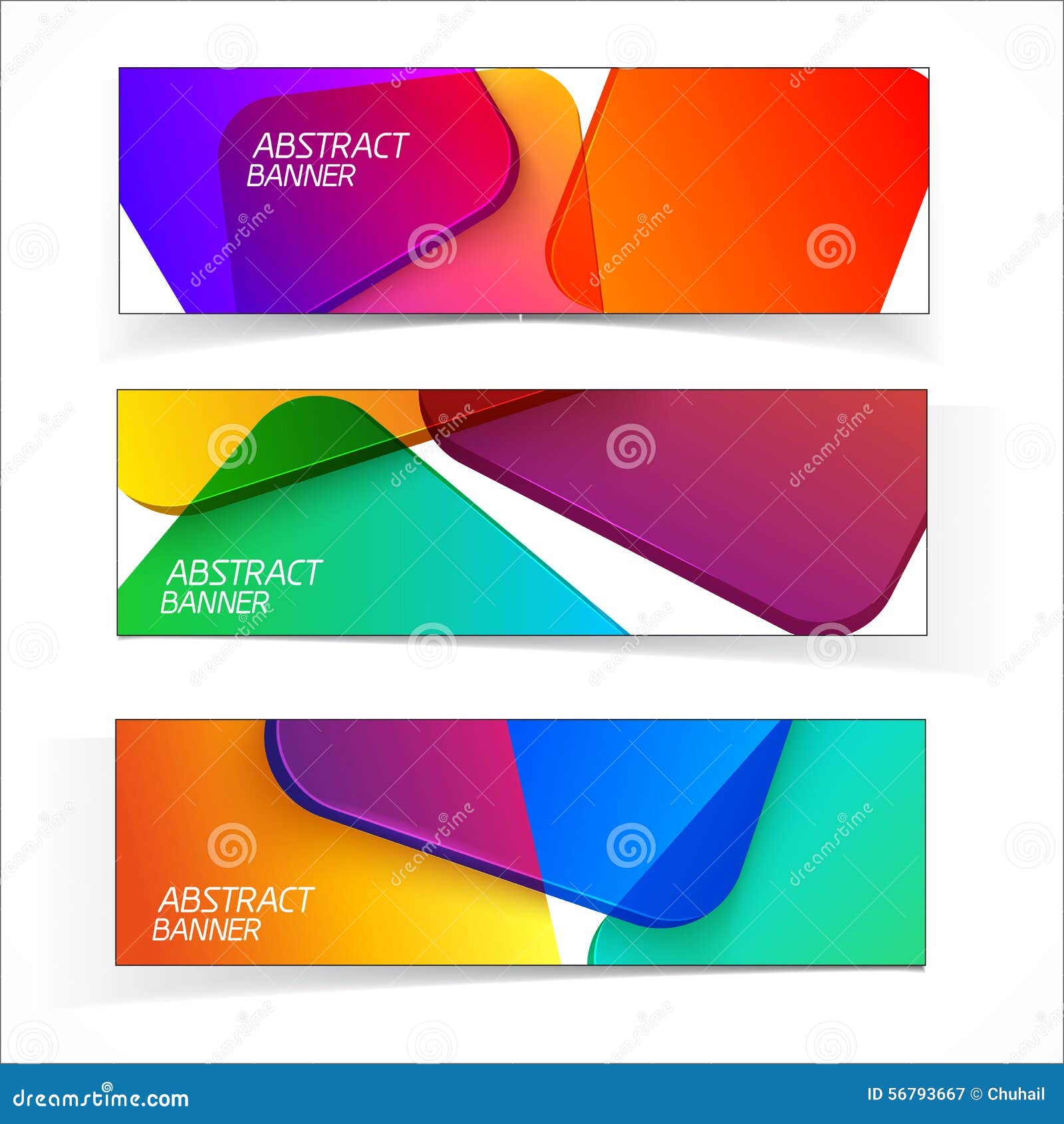 Abstract geometric headers stock vector. Illustration of plastic - 56793667