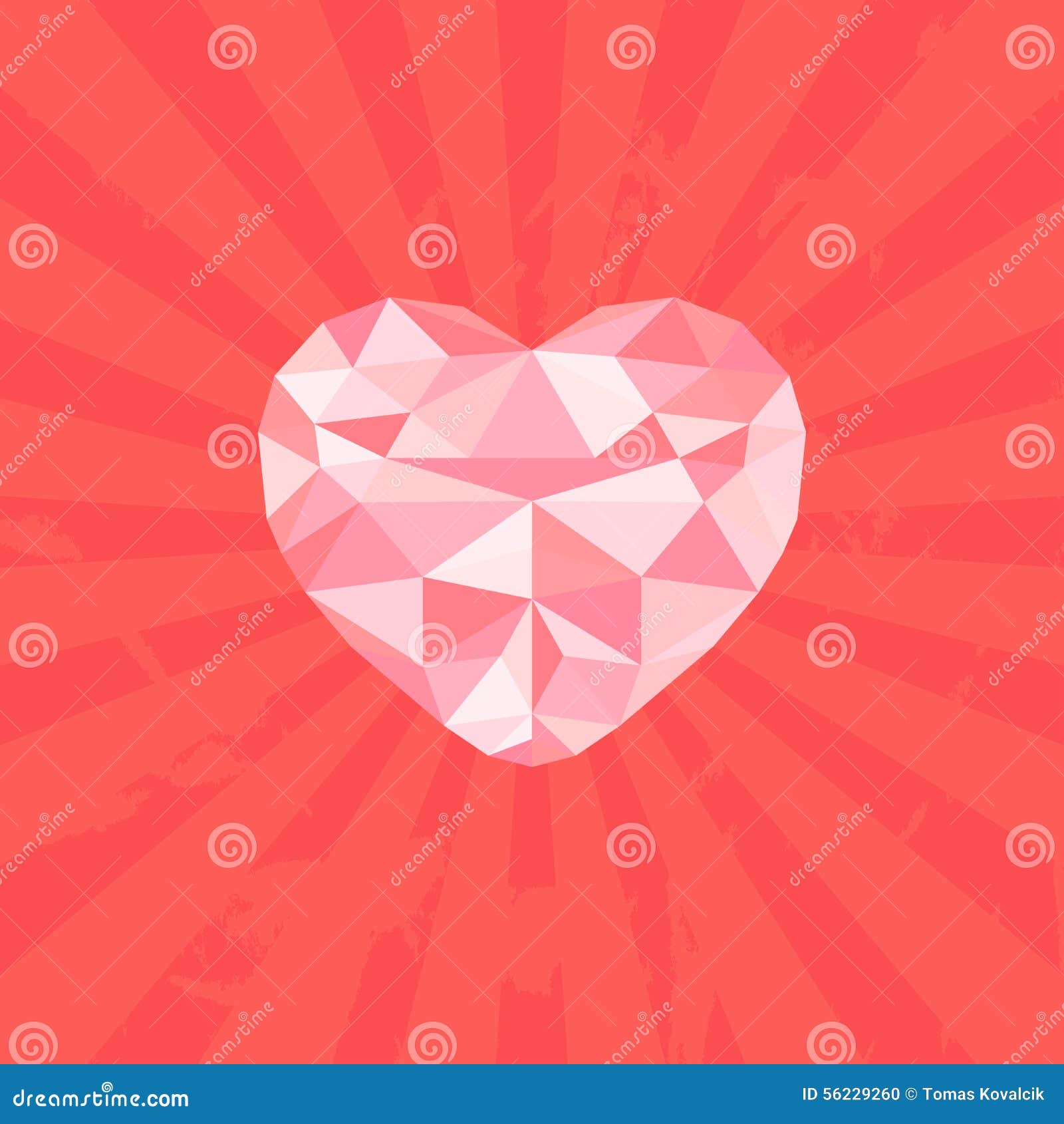 Abstract geometric heart stock illustration. Illustration of geometric ...