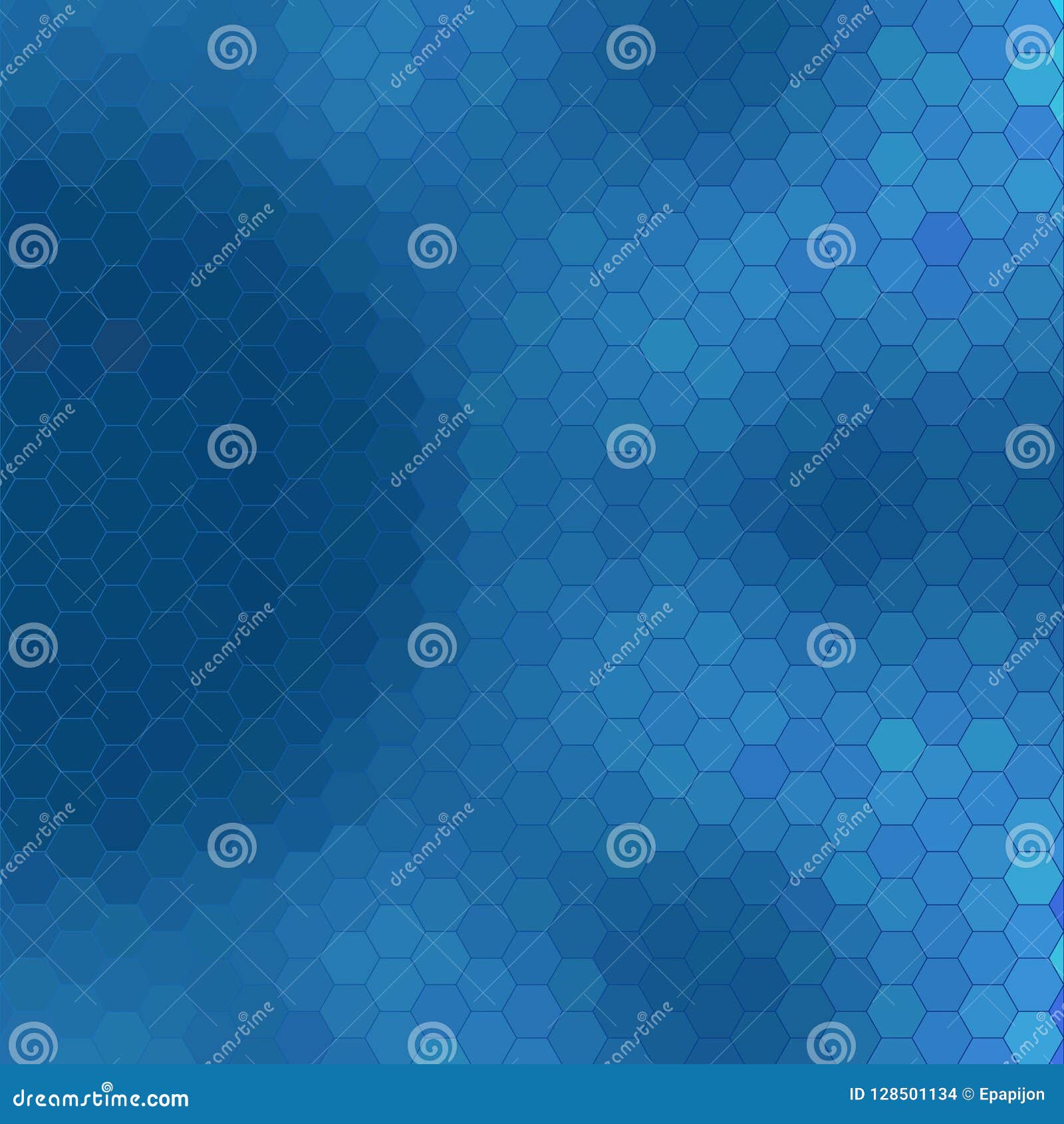 Abstract Geometric Hexagon Grid - Shades of Blue Stock Vector ...