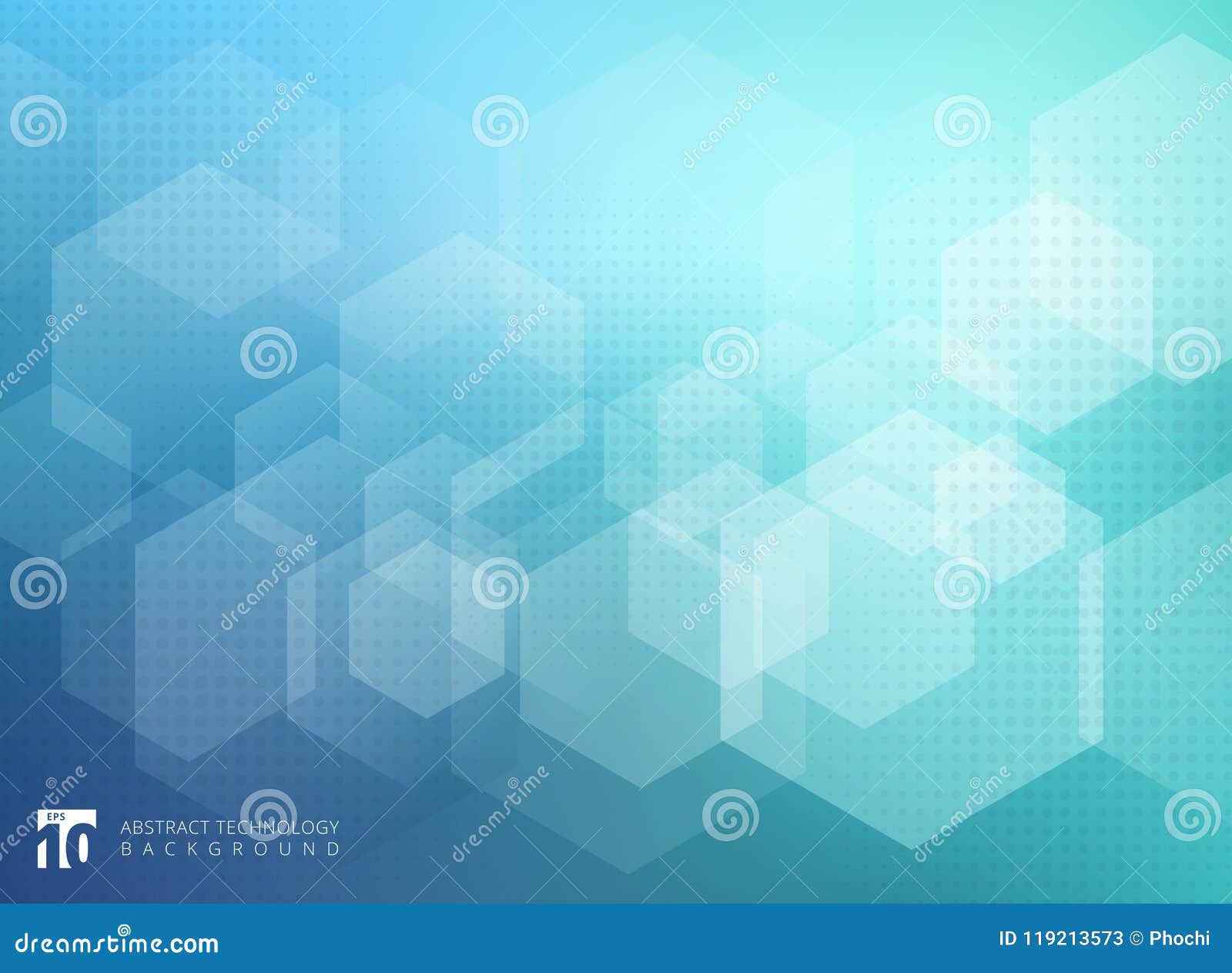 Abstract Geometric Hexagon Overlay Pattern on Blue Background. Stock ...