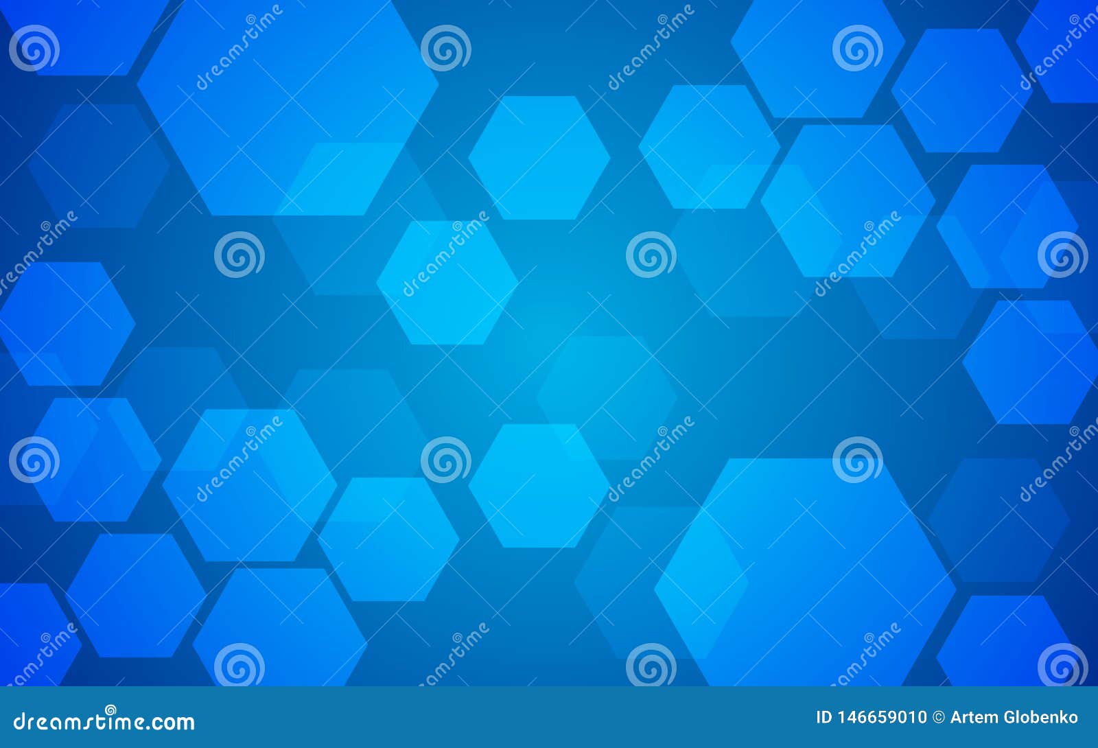 Abstract Geometric Hexagon Pattern Overlay on Blue Background. Stock ...