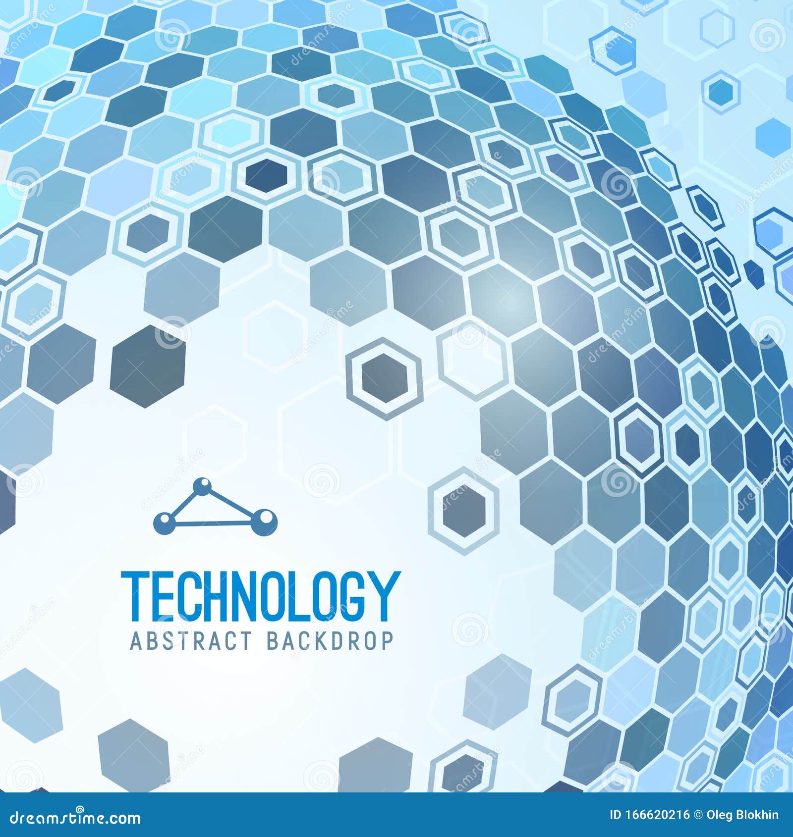 Abstract Geometric Hexagonal Background. Texture of Blue Honeycomb on ...