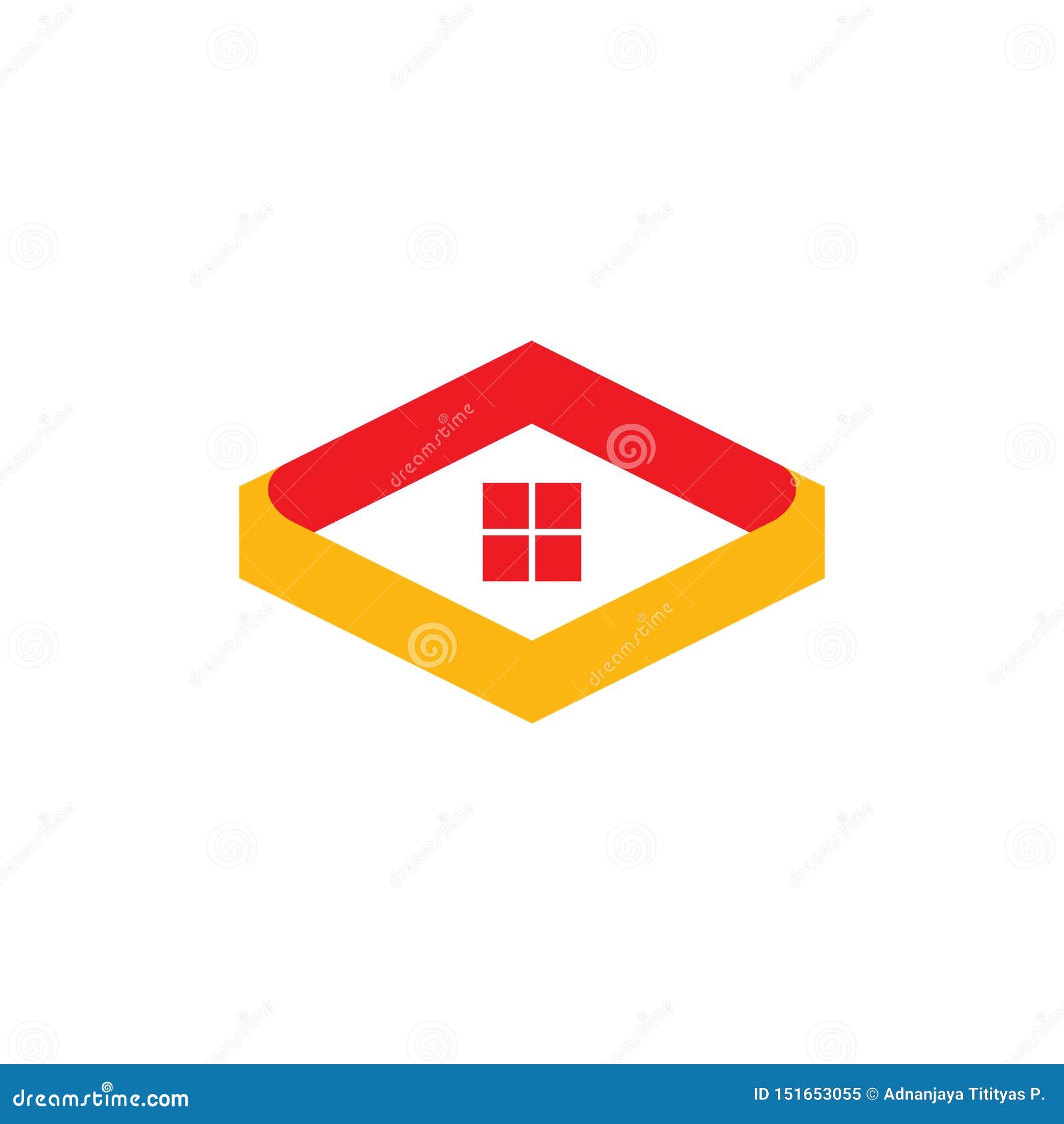 Abstract Geometric Home Shape 3d Logo Vector Stock Vector ...