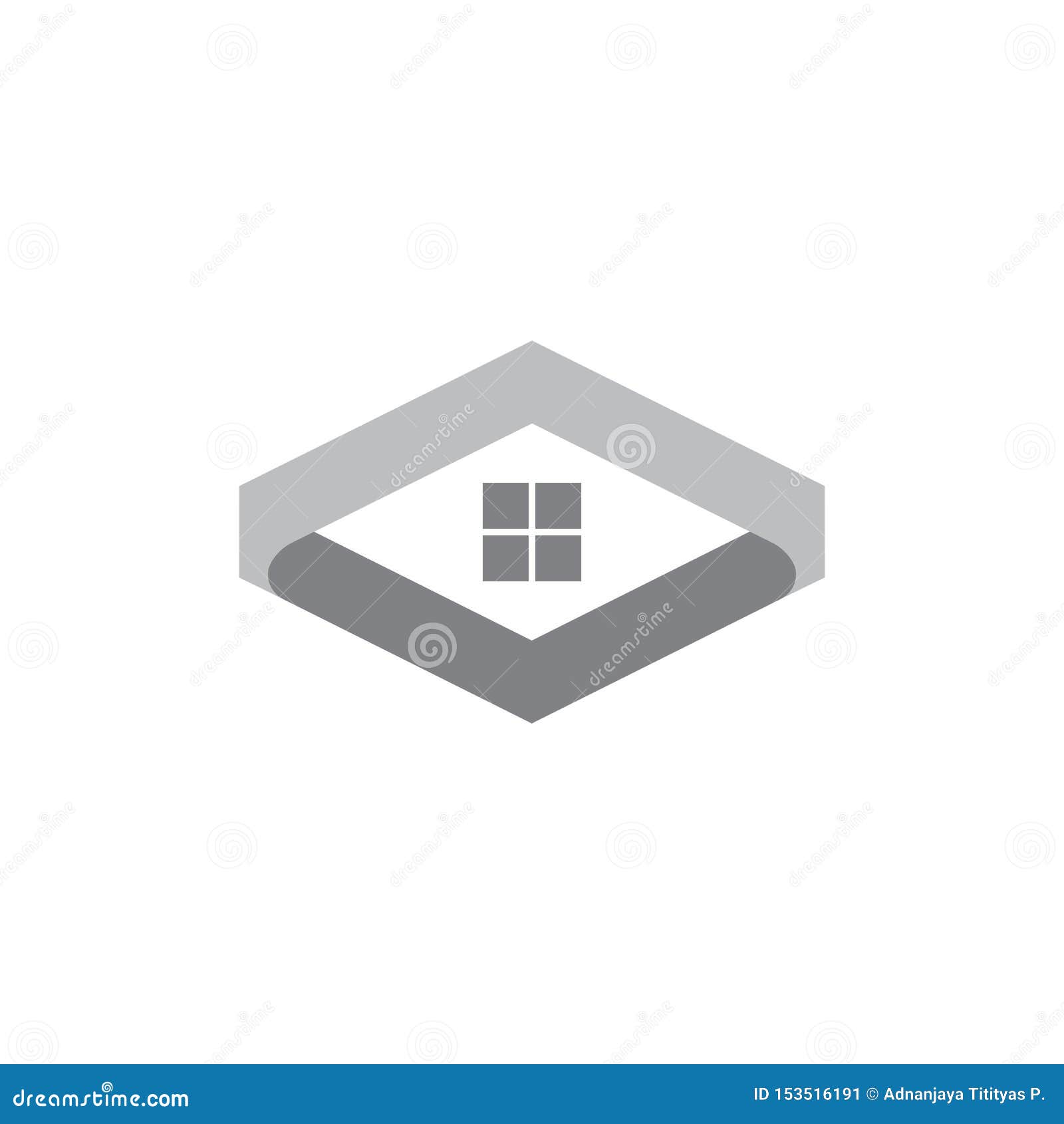Abstract Geometric Home Shape 3d Logo Vector Stock Vector ...